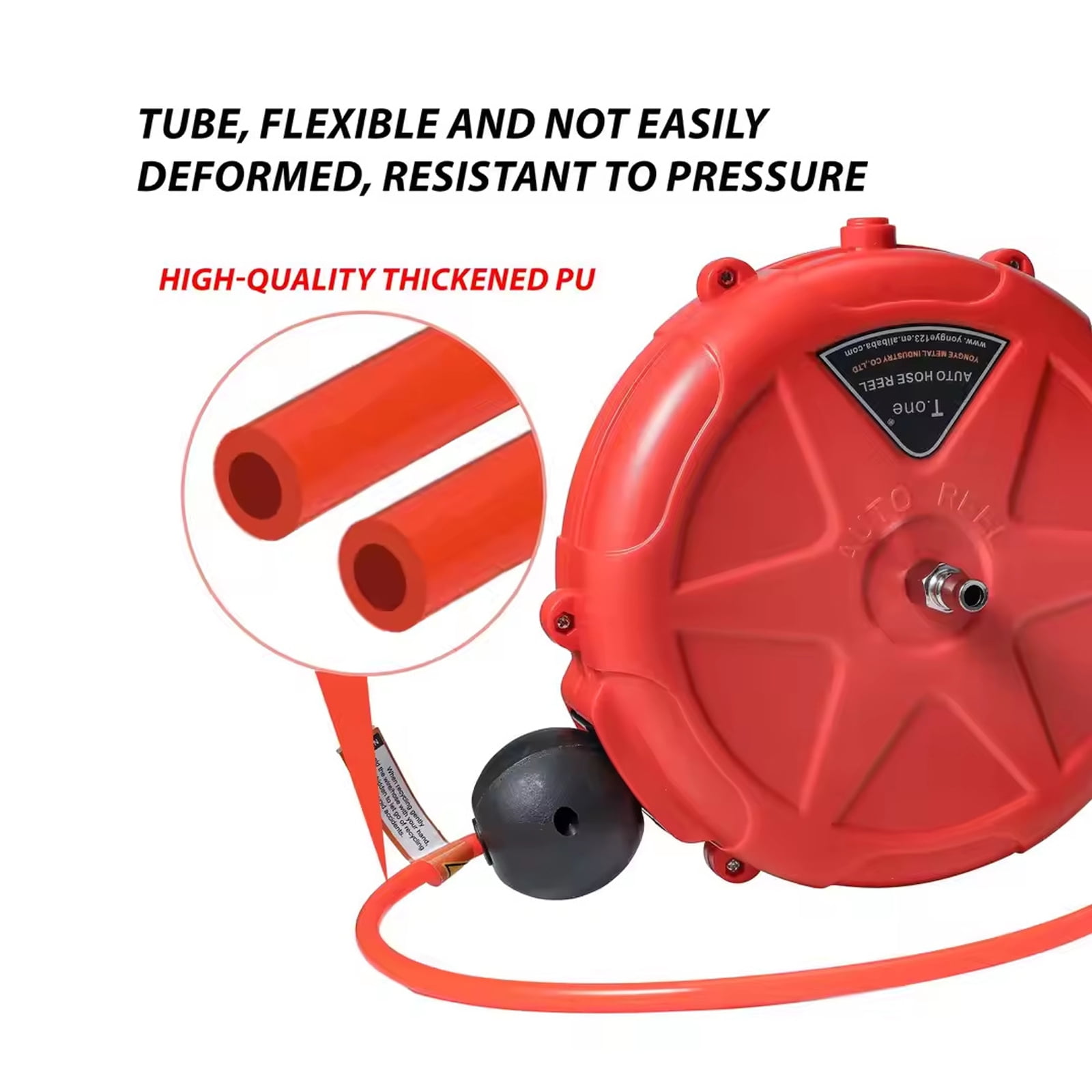 Retractable Extension Cord Reel - 33ft Hose Reel Retractable Automatic ...