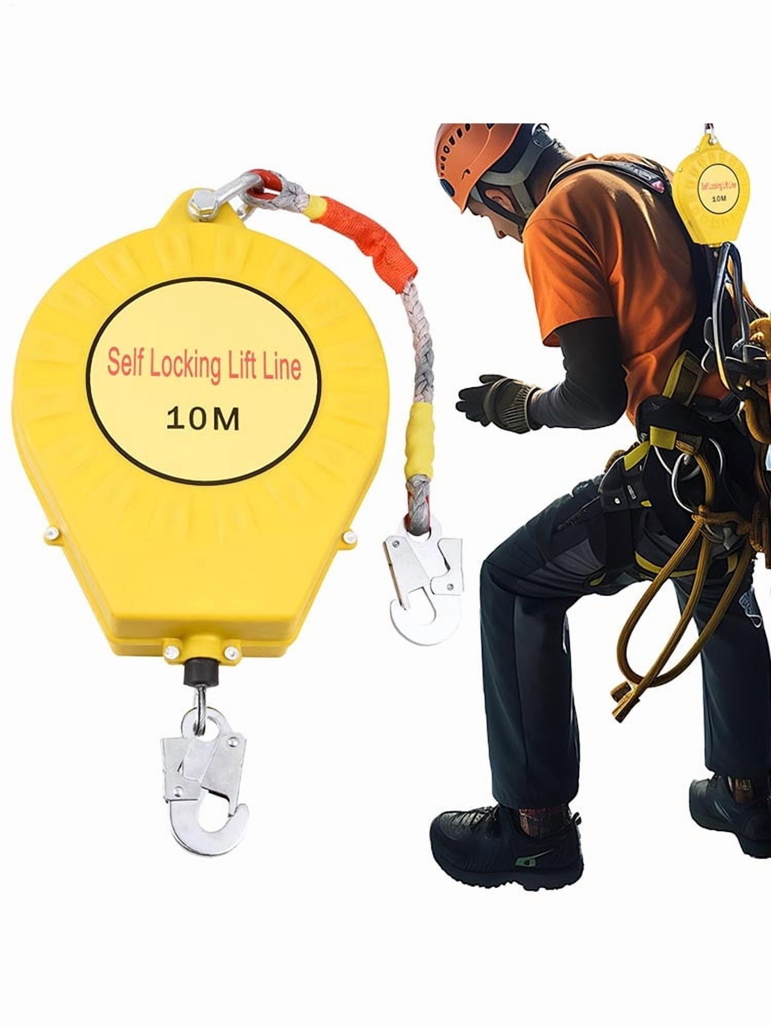 Retractable Fall Protection Lanyard, 32ft/10m Industrial Safety Line ...