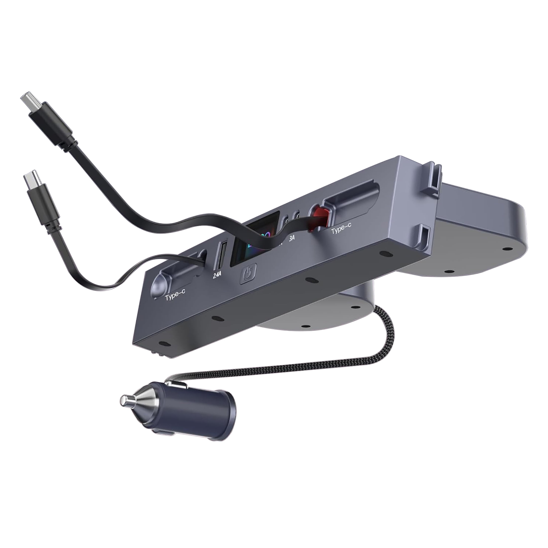 Retractable Fast Car Phone Charger, 5 Port Tesla Center Console ...