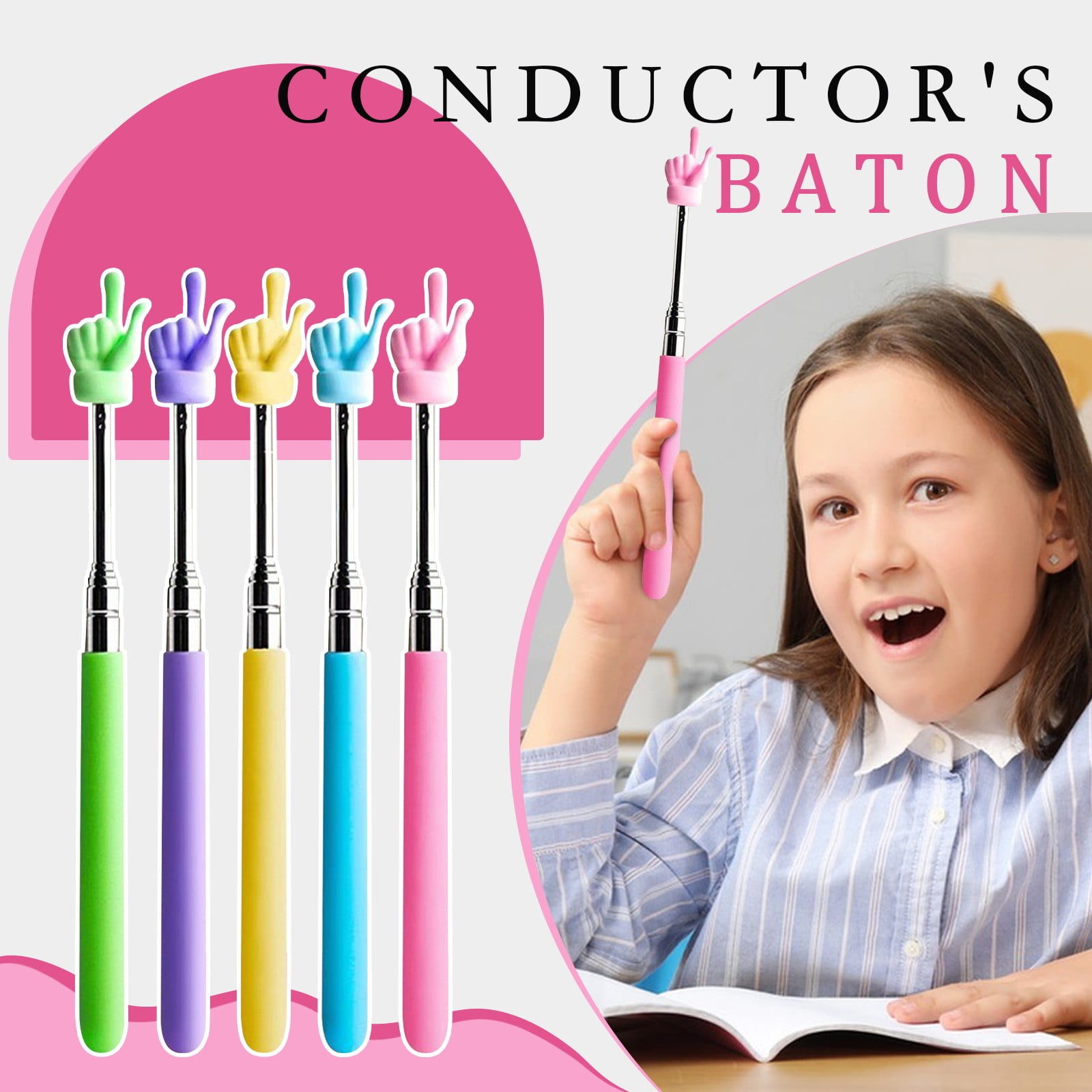 Retractable Finger Pointer Stick for Classroom: Extendable Telescopic ...