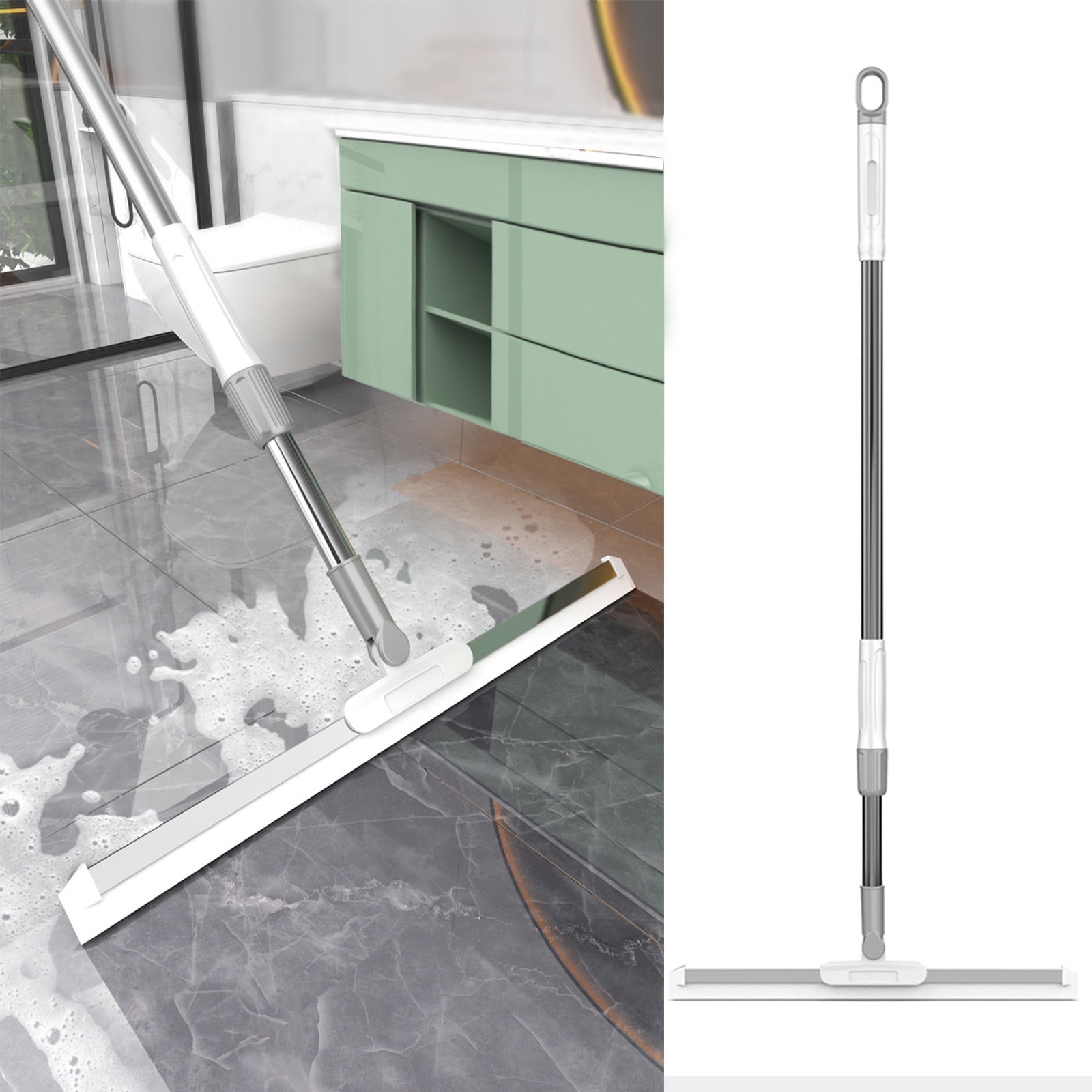 Retractable Floor Squeegee for Shower,Bathroom,Kitchen & Pet Hair ...