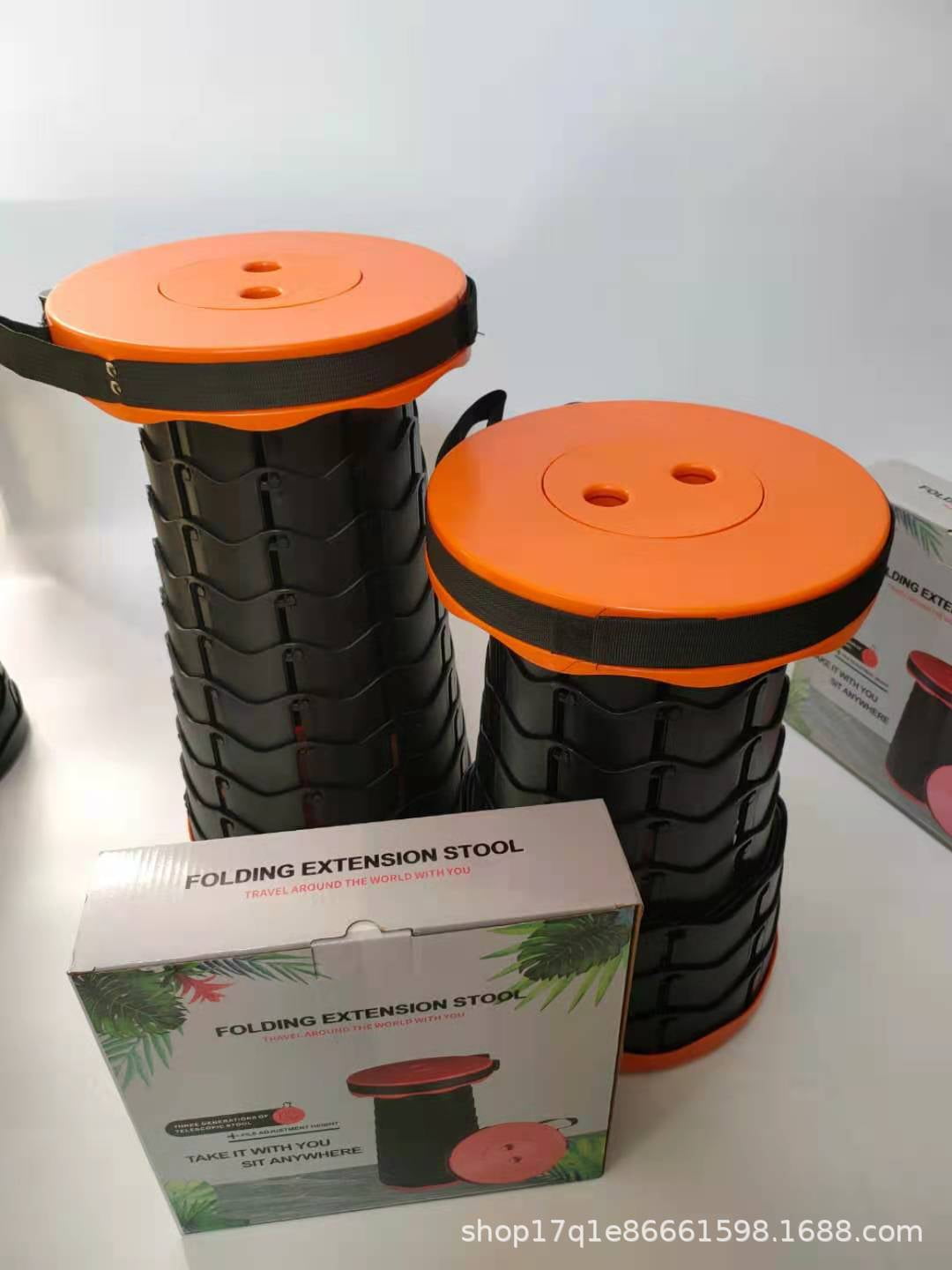 Retractable Folding Stool Outdoor Products Portable Camping Plastic ...