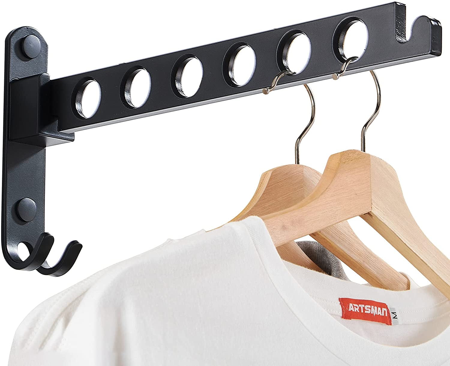 Retractable Folding Wall Hanger Folding Clothes Hanger Rack Clothes ...