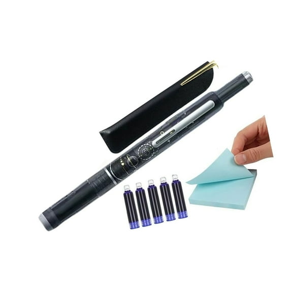 Retractable Fountain Pen 5 Sacs, Fine Tip & Ergonomic Grip for Writing ...