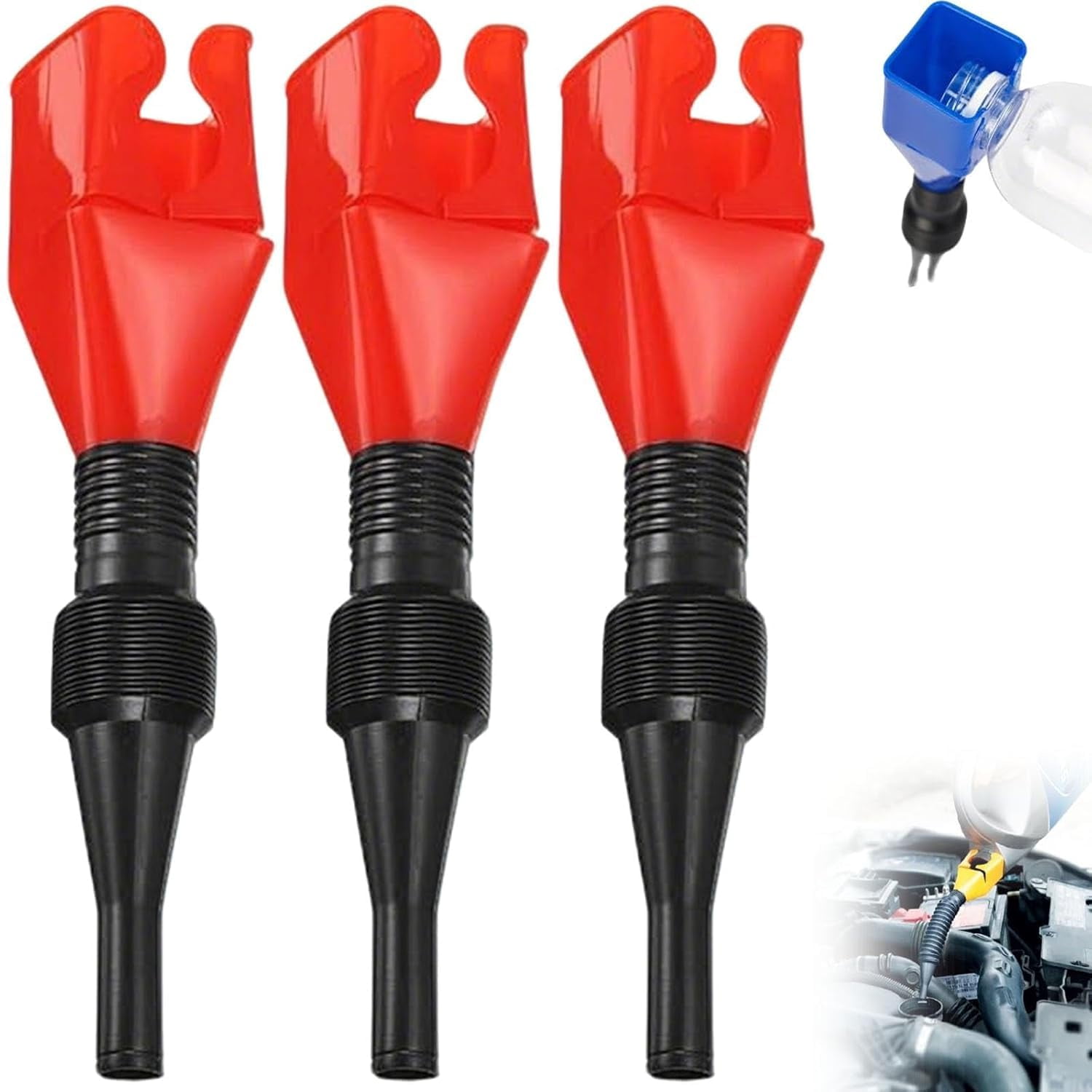Retractable Funnel with Flexible Hose, Snap on Funnel for Automotive ...