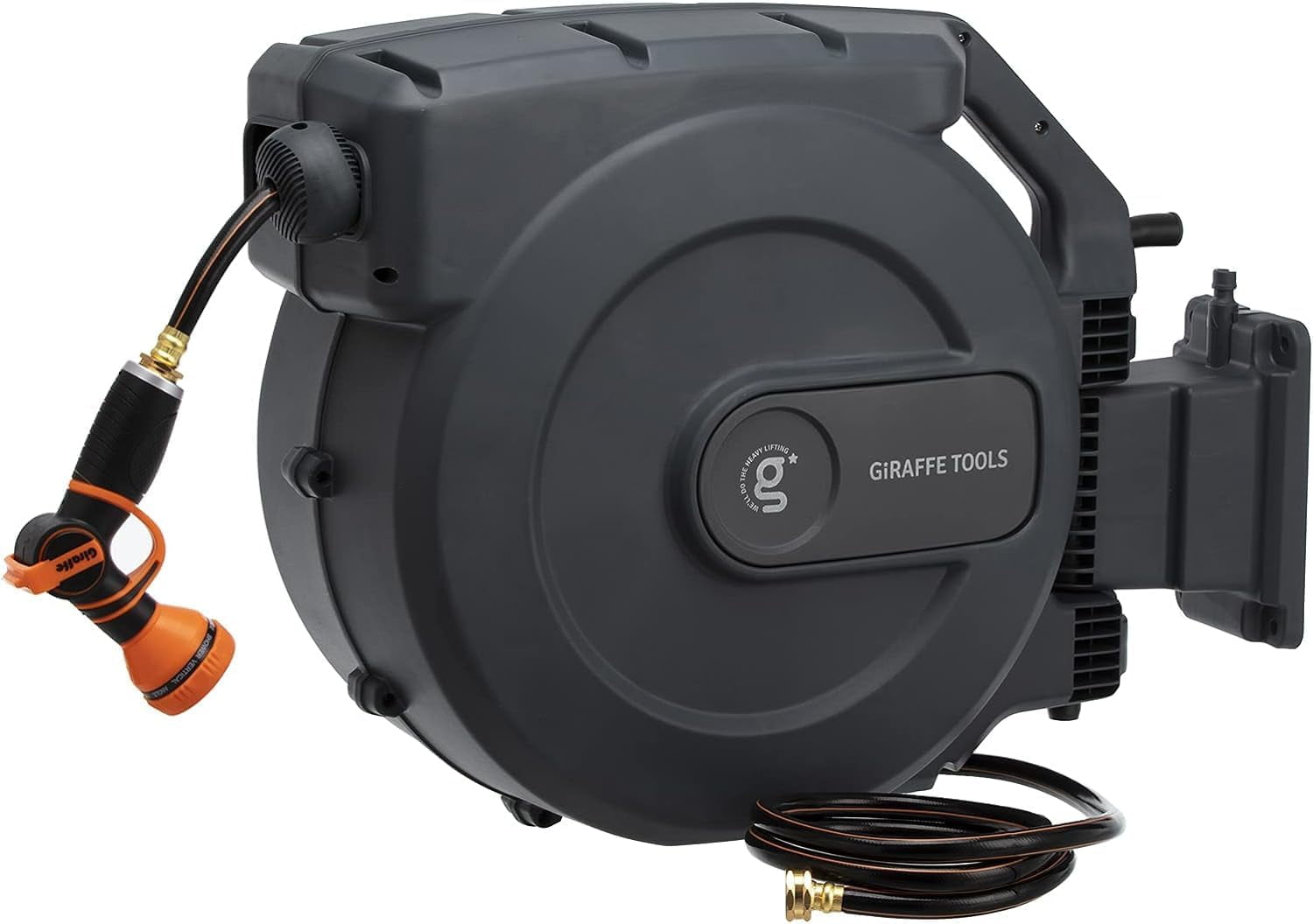 Retractable Garden Hose Reel 1/2 Inch x 155 with 5 ft Leader Hose ...