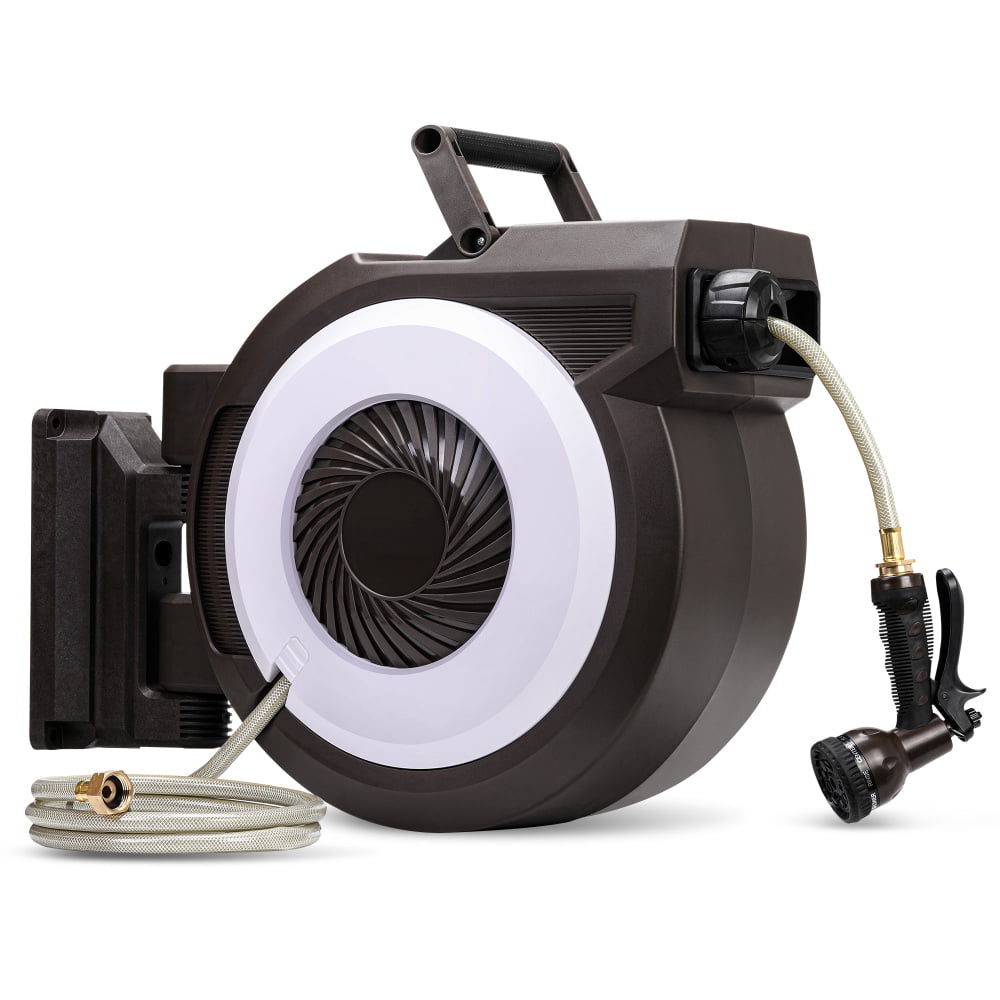 Retractable Garden Hose Reel, 1/2 in Wall-mounted Hose Reel with 9 ...