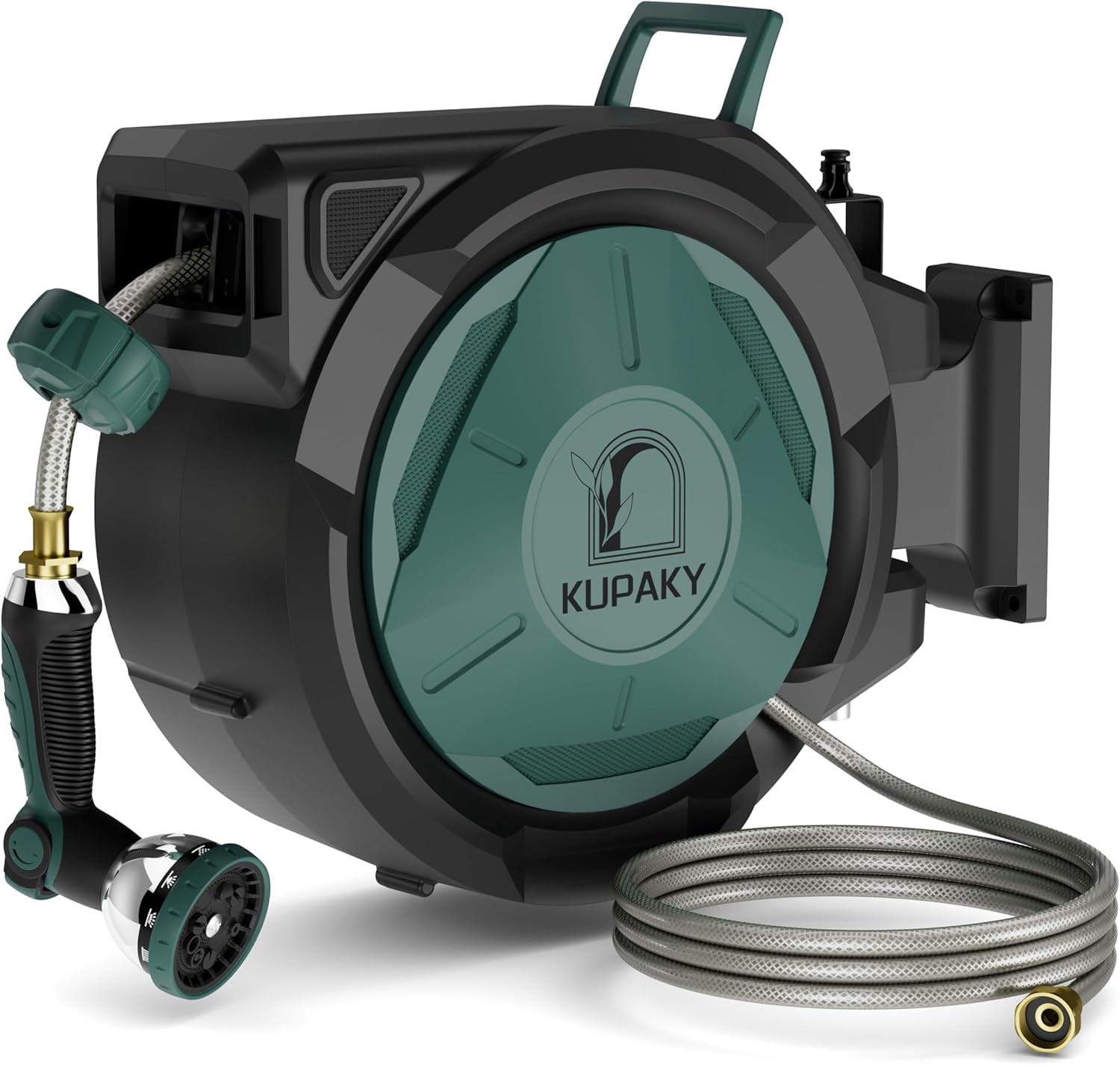 Retractable Garden Hose Reel, 1/2 in x 100 ft Outdoor Automatic Water ...