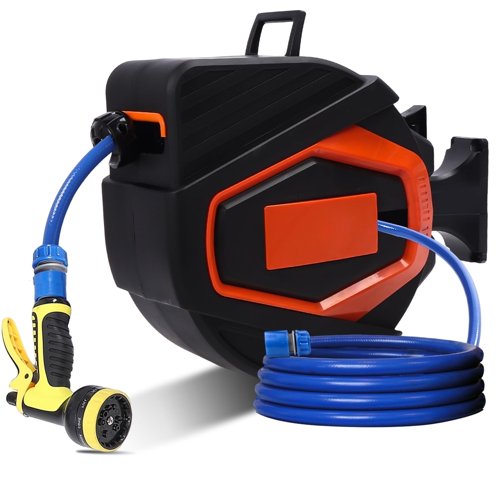 Retractable Garden Hose Reel 5/8 In X 100 Ft Automatic Wall Mounted ...