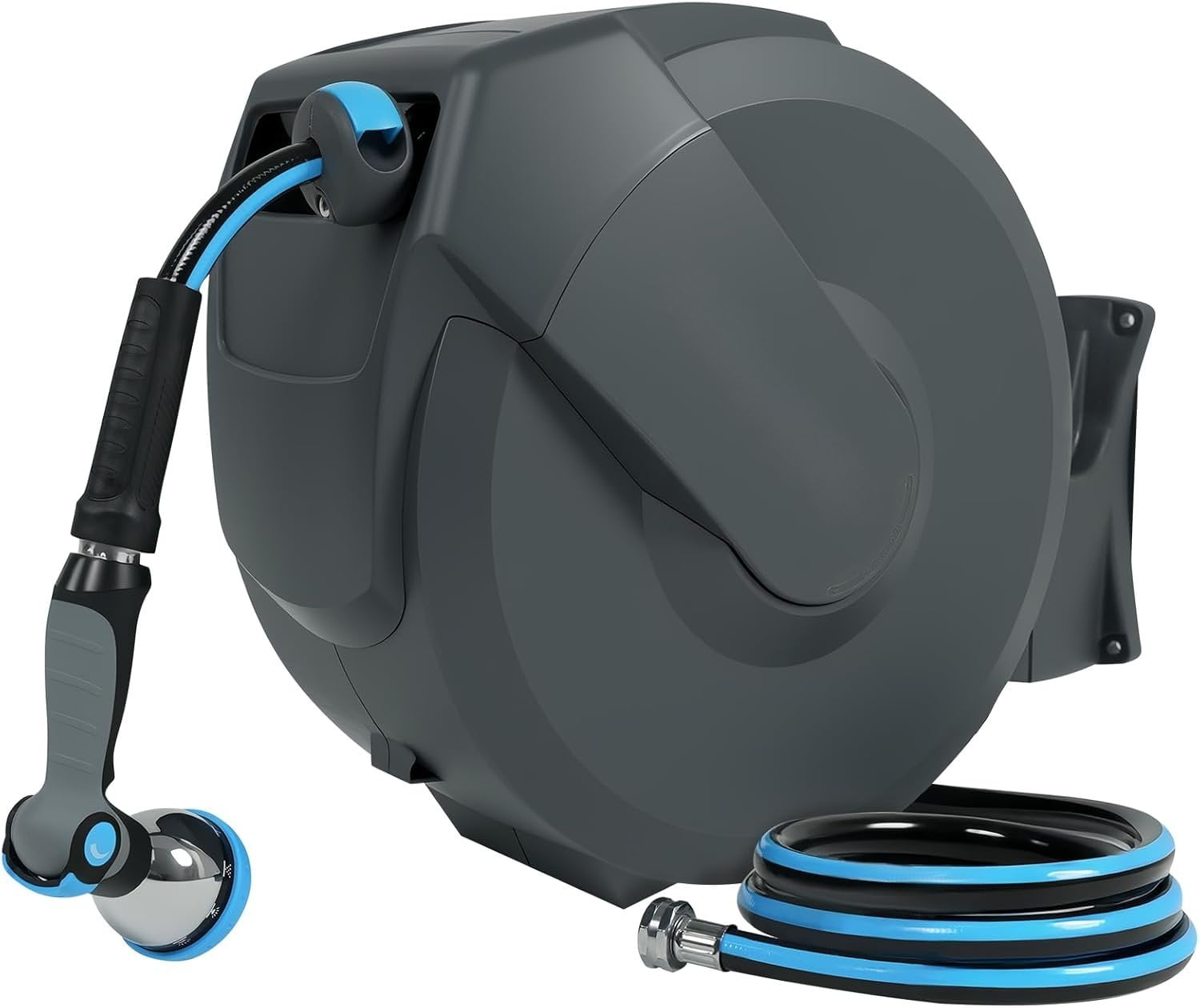 Retractable Garden Hose Reel, 5/8 in x 65 ft Rewind Hose Reels for ...