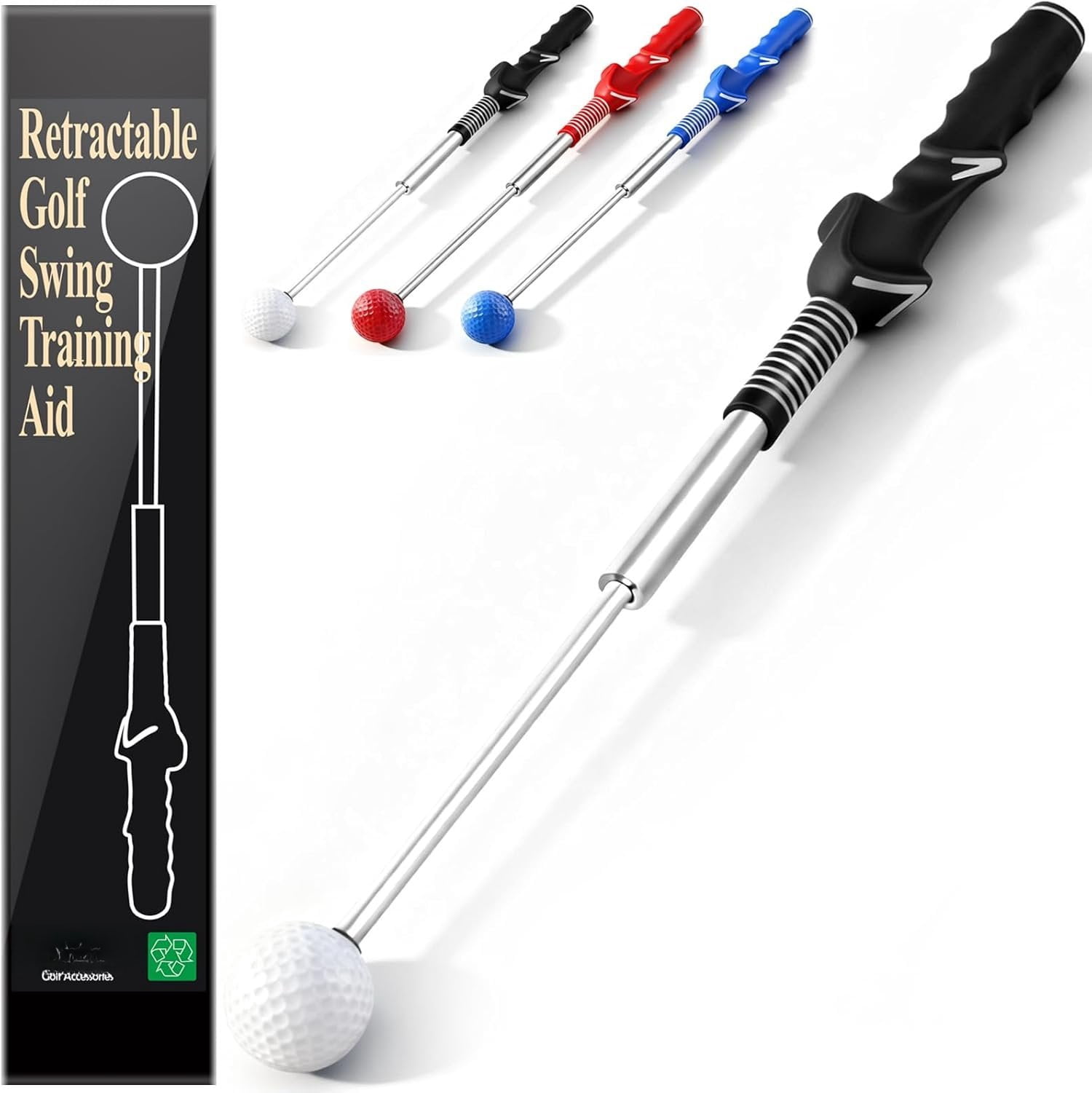Retractable Golf Swing Aid - Golf Swing Trainer with & Audible Feedback ...