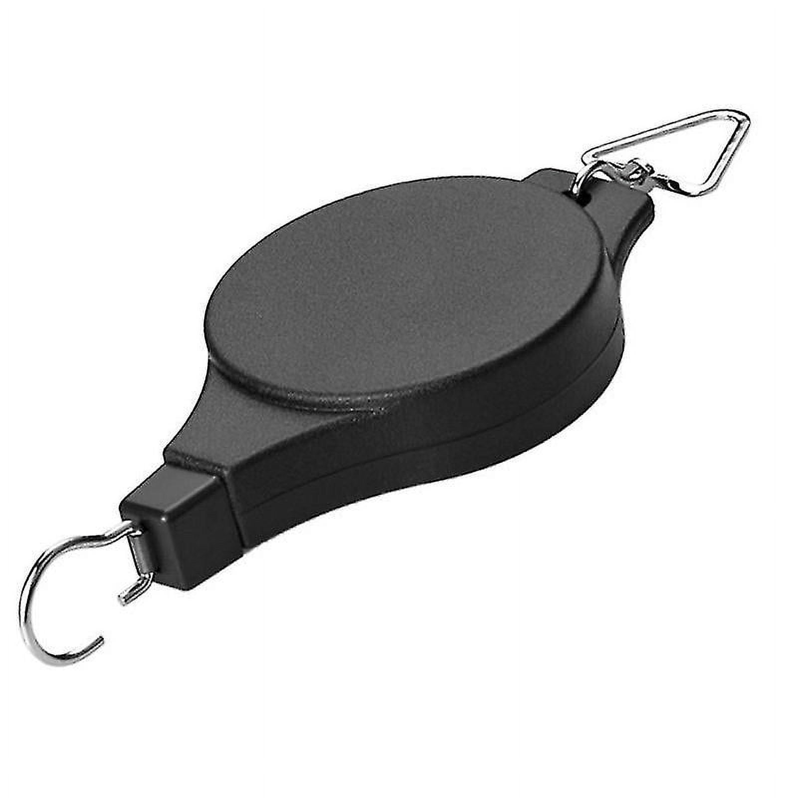 Retractable Hanging Basket System for Gardens & Bird Feeders, Black ...