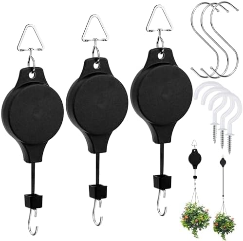 Retractable Hanging Plant Hook, Hanging Plant Pulley, Retractable Plant ...