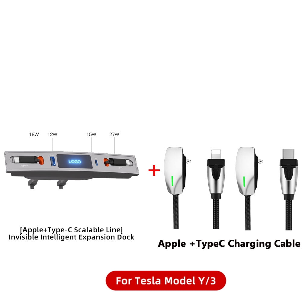 Retractable Hub Docking Station 2021 2022 2023 For Tesla Model 3/Y Car ...