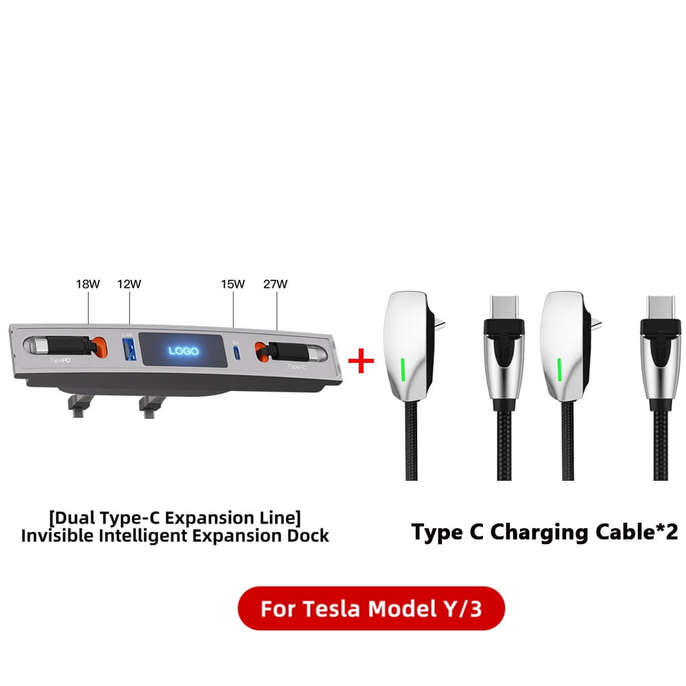 Retractable Hub Docking Station 2021 2022 2023 For Tesla Model 3/Y Car ...