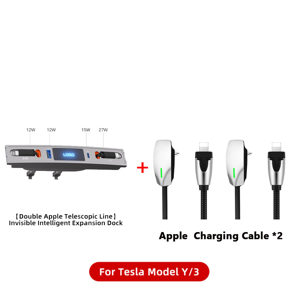 Retractable Hub Docking Station 2021 2022 2023 For Tesla Model 3/Y Car ...