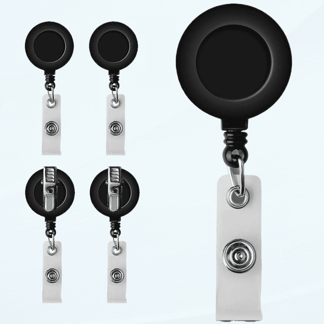 Retractable ID Badge Reel, WIWAPLEX ID Badge Holder, Heavy Duty Self ...