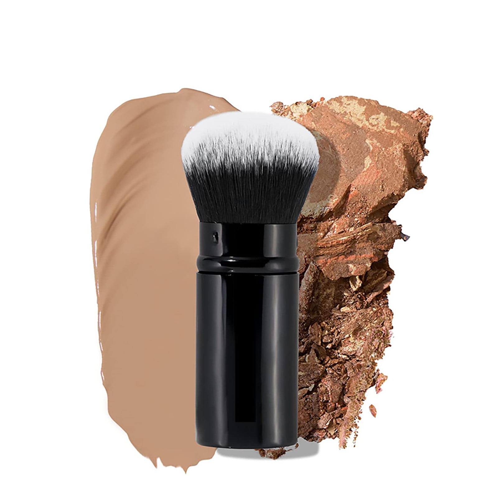 Retractable Kabuki Brush, Professional Travel Makeup Brush Set with Cover, Multi-Purpose ...