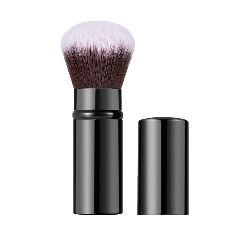 Retractable Kabuki Makeup Brush With Cap,Powder Foundation Blending Blush Face Brush,Travel Face ...