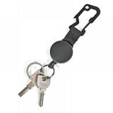 Retractable Key Reel, Heavy Duty Keychain with Carabiner, Steel Cable ...
