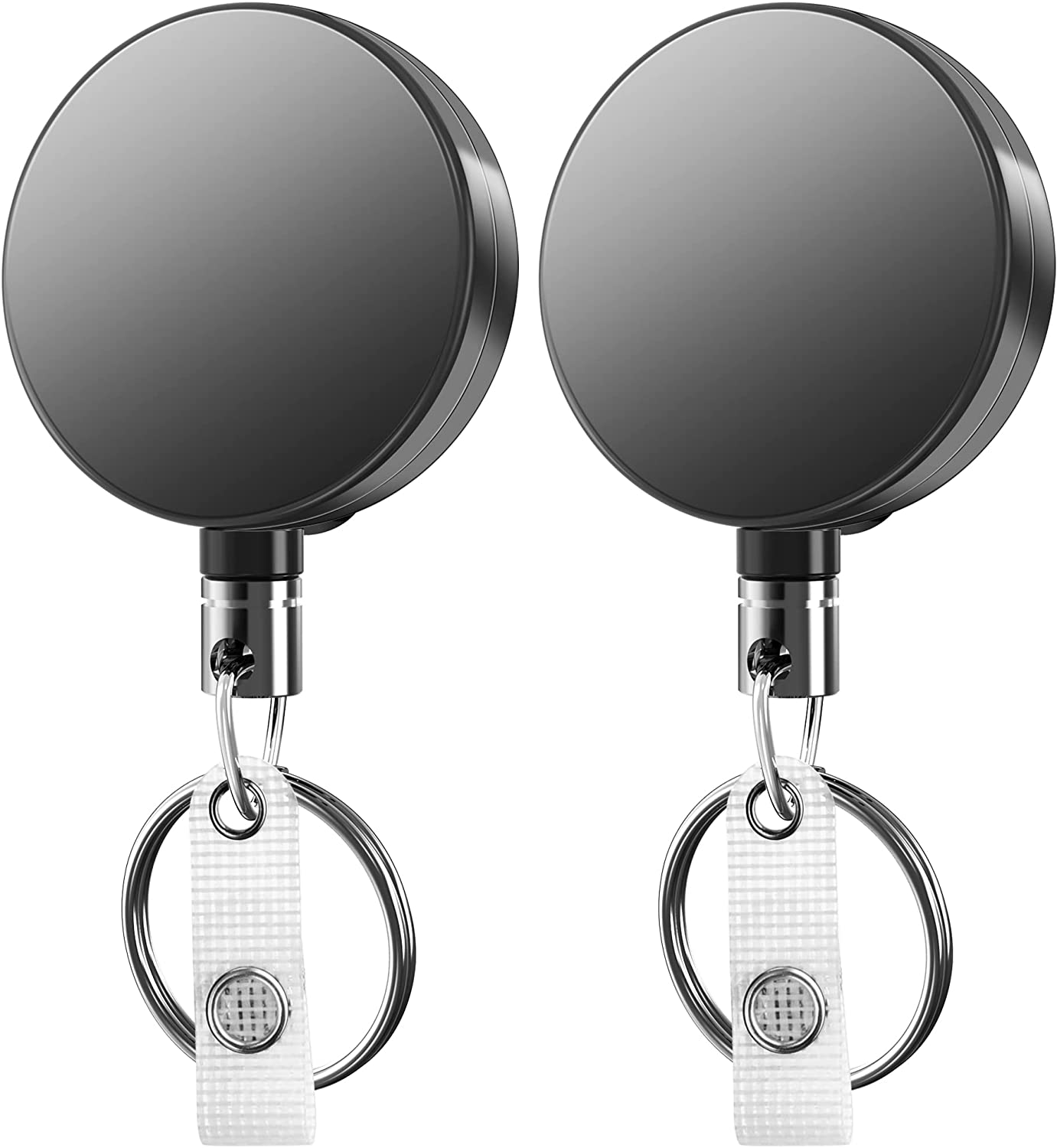 Retractable Keychain, 2-Pack Heavy Duty Metal Retractable Keyring with ...