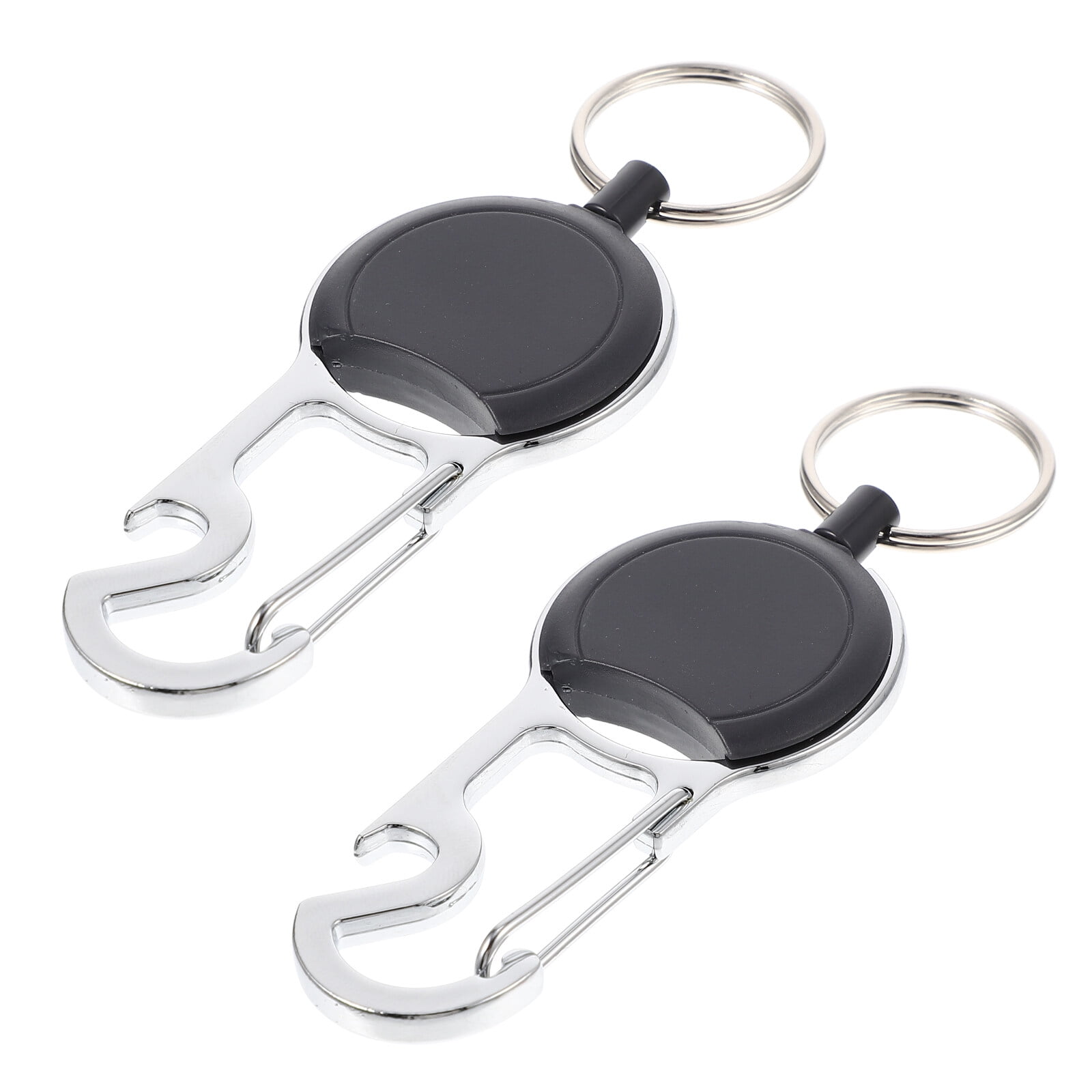 Retractable Keychain 2 Pcs Outdoor Keychains Utility Fob Lanyard for ...