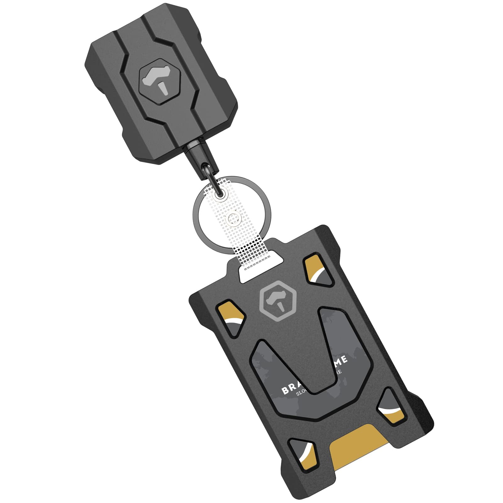 Retractable Keychain Badge Holder with Belt Clip, Heavy Duty Carabiner ...