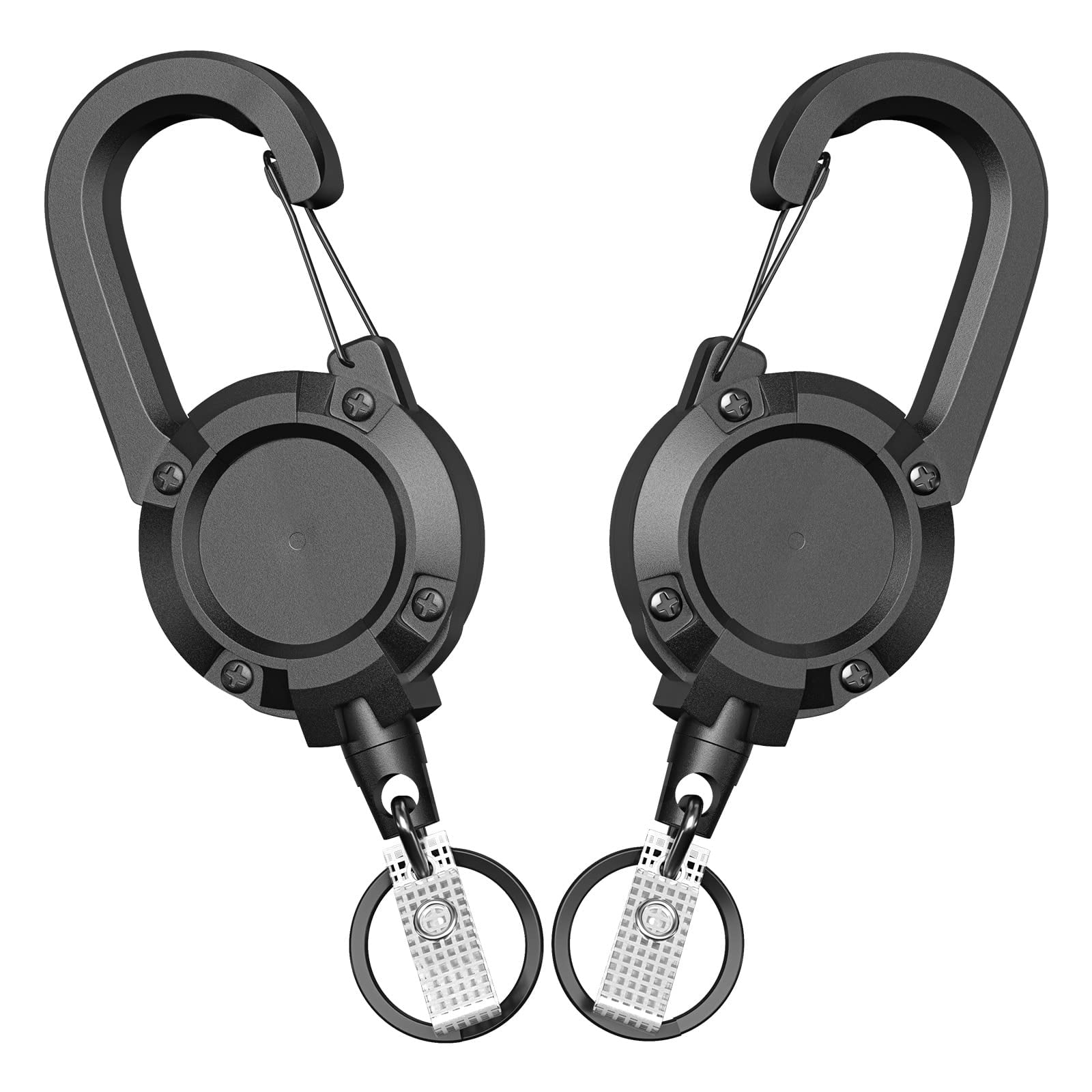 Retractable Keychain Heavy Duty 2 Pack - Badge Reels Holder Keychain ...