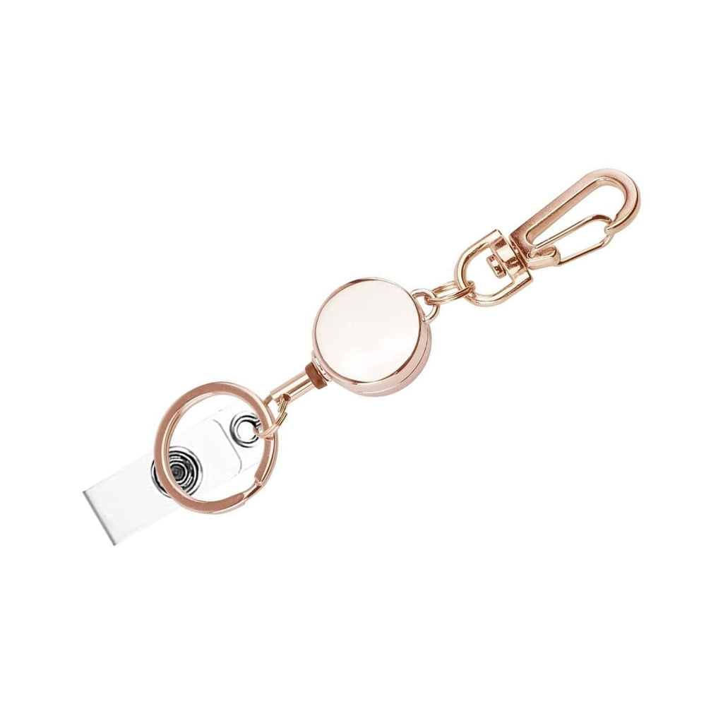 Retractable Keychain Metal Badge Reel with Belt Clip Retractable Badge ...