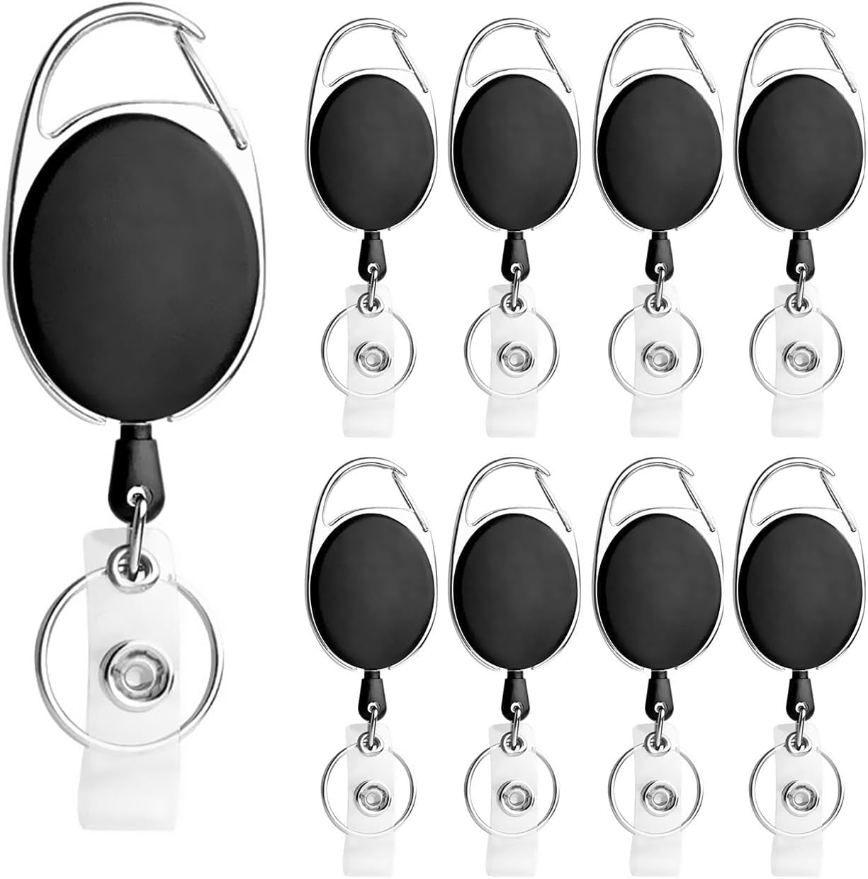 Retractable Keyring, 10Pcs Heavy Duty Retractable Keychain Key Lanyard ...