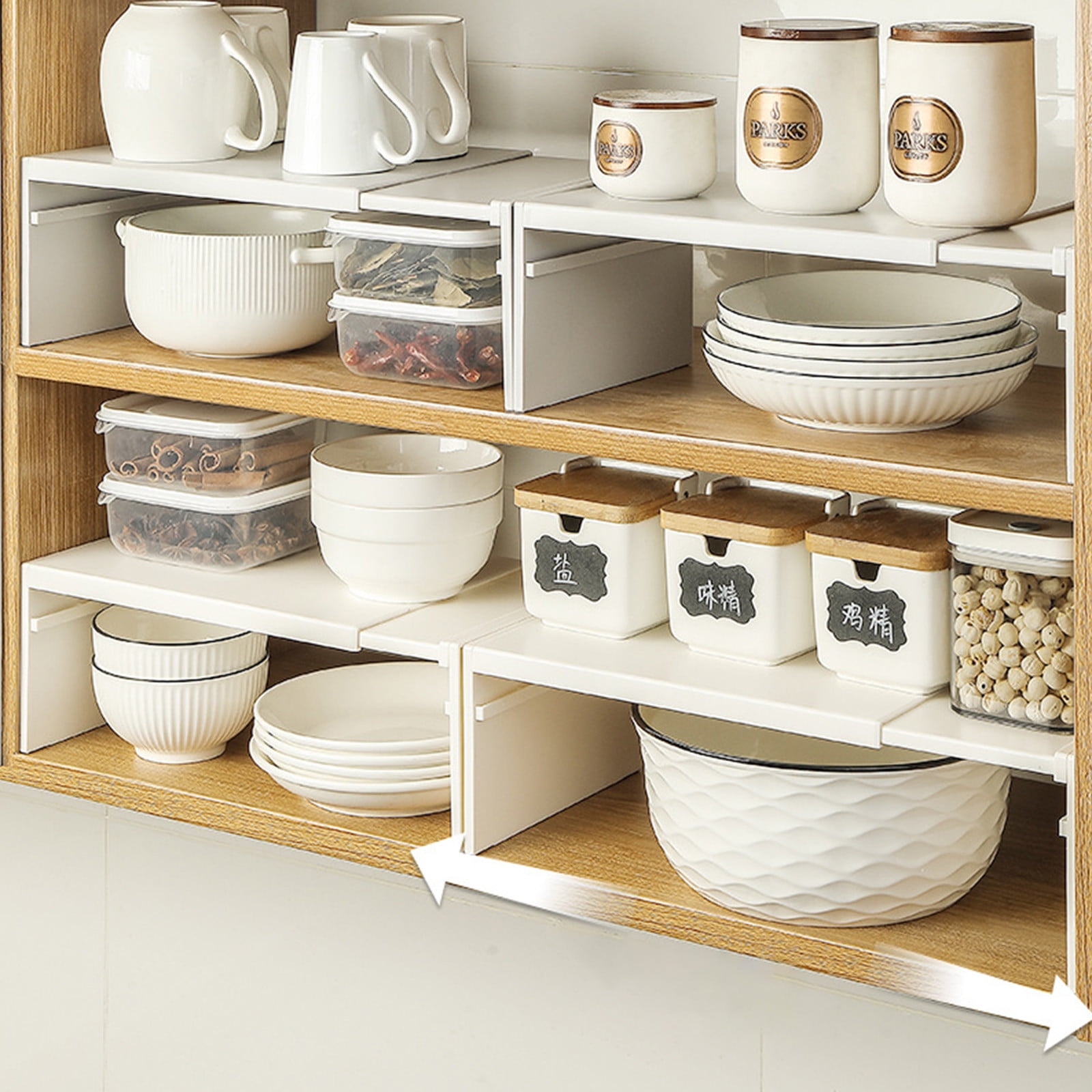 Retractable Kitchen Cabinet Storage Rack | 3-Tier Expandable Organizer ...
