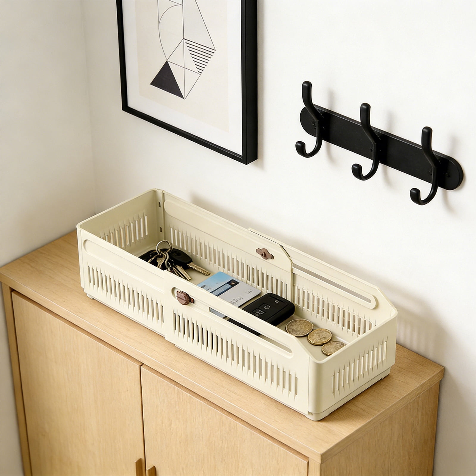 Retractable Kitchen Drawer Organizer Box, Expandable Storage Bin for ...