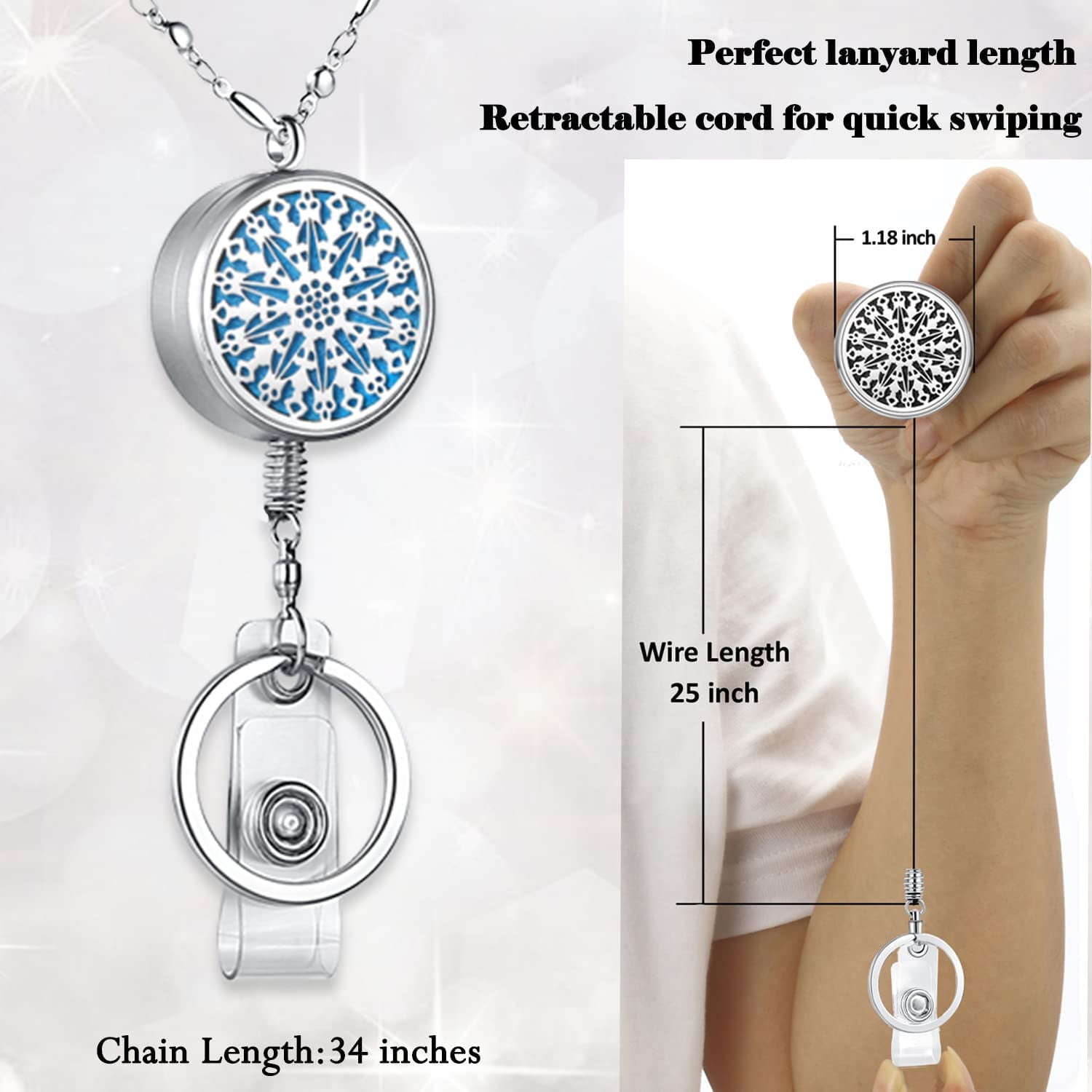 Retractable Lanyards for ID Badges Keys Teacher Lanyard Nurse Badge ...