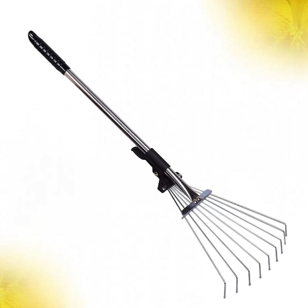 Retractable Leaf Rake Practical Steel Wire Cleaning Garden Tools for ...