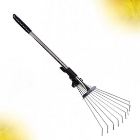 Orientools 43"-66"Garden Leaf Rake, Adjustable Lightweight Steel Handle ...