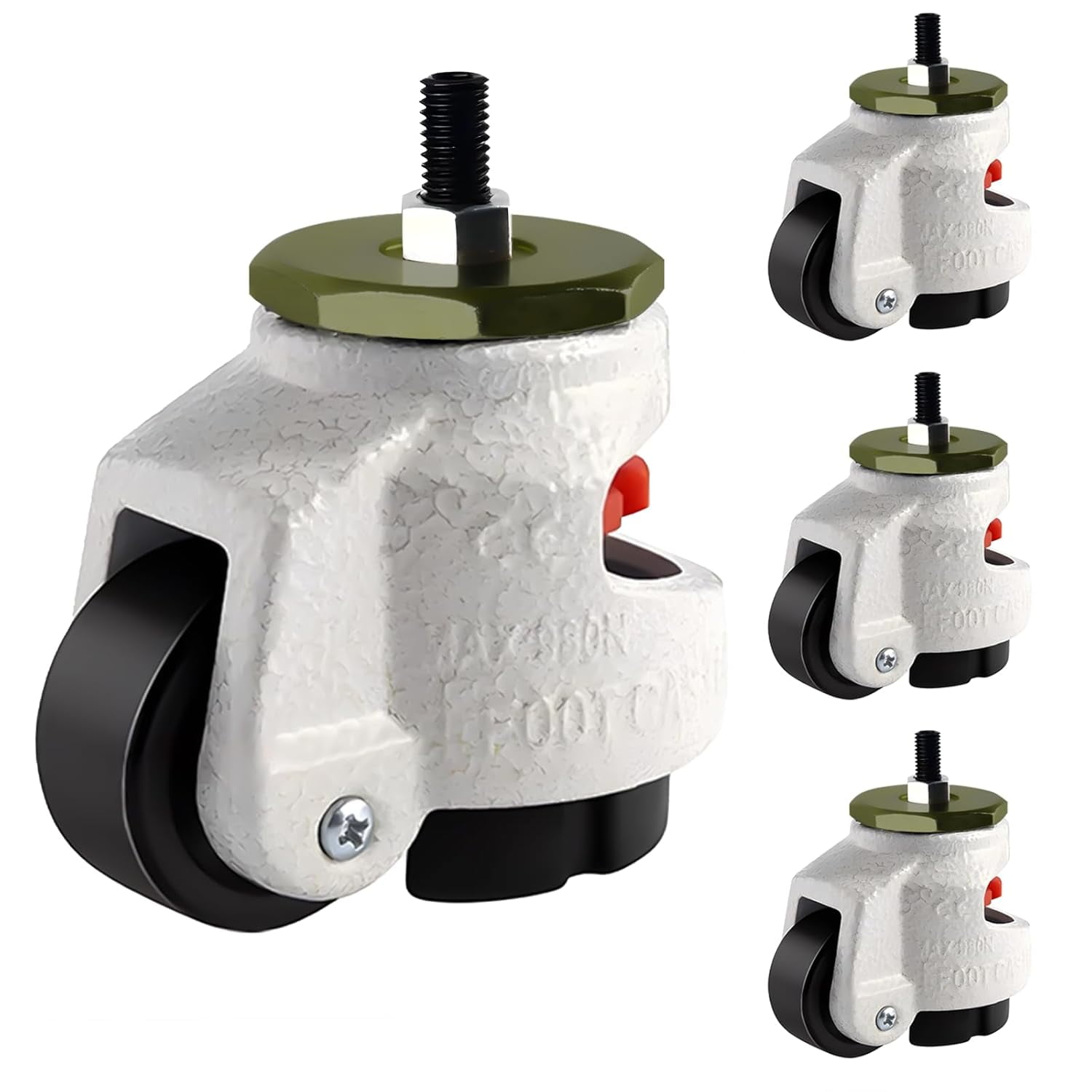 Retractable Leveling Casters, Heavy Duty with 440 Lbs Capacity, Set of ...