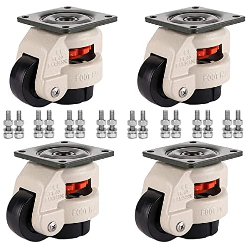 Retractable Leveling Machine Casters - Heavy Duty Machine Retractable ...