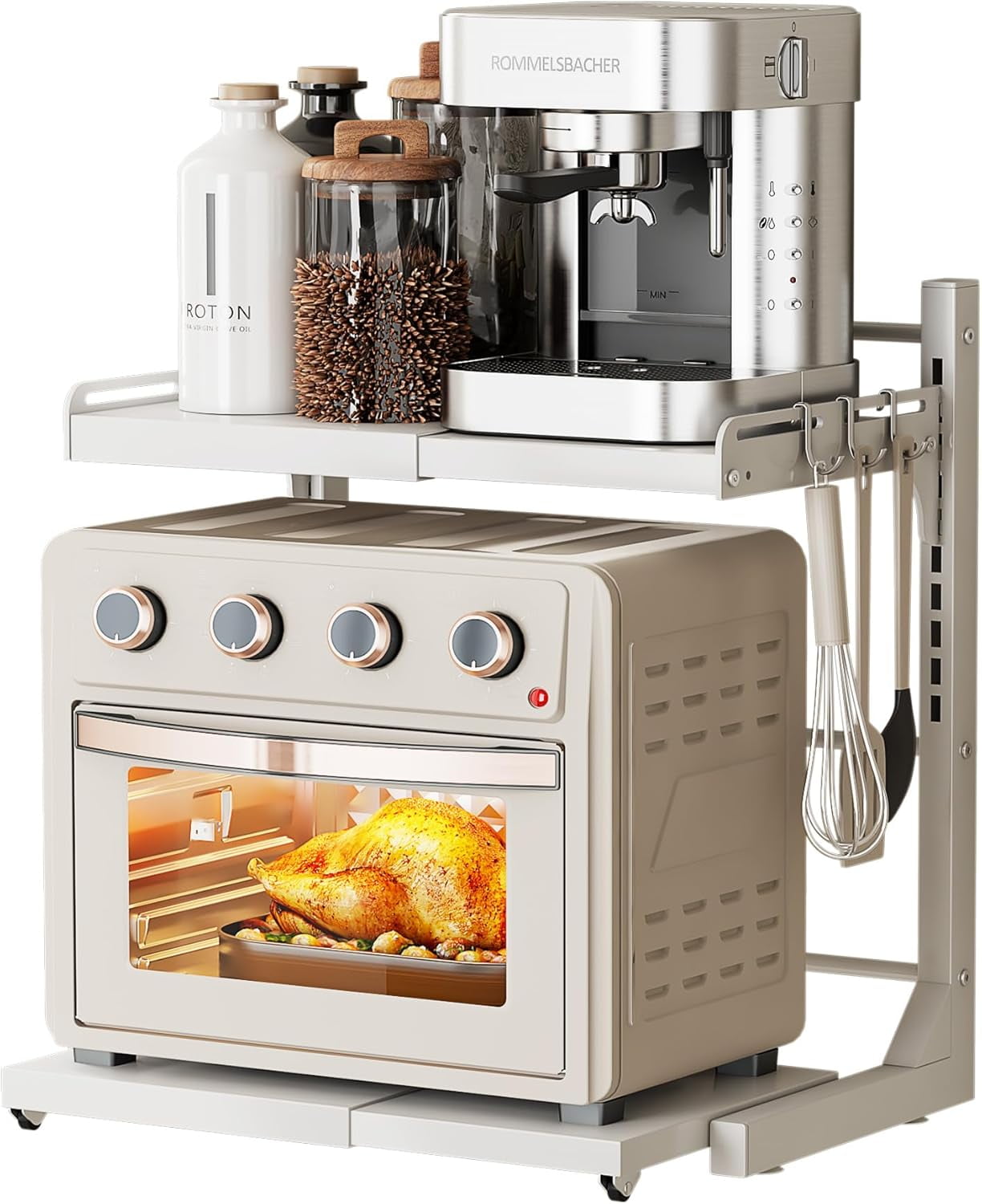 Retractable Microwave Oven Rack Pull Out Snap-in for Kitchen Baker ...