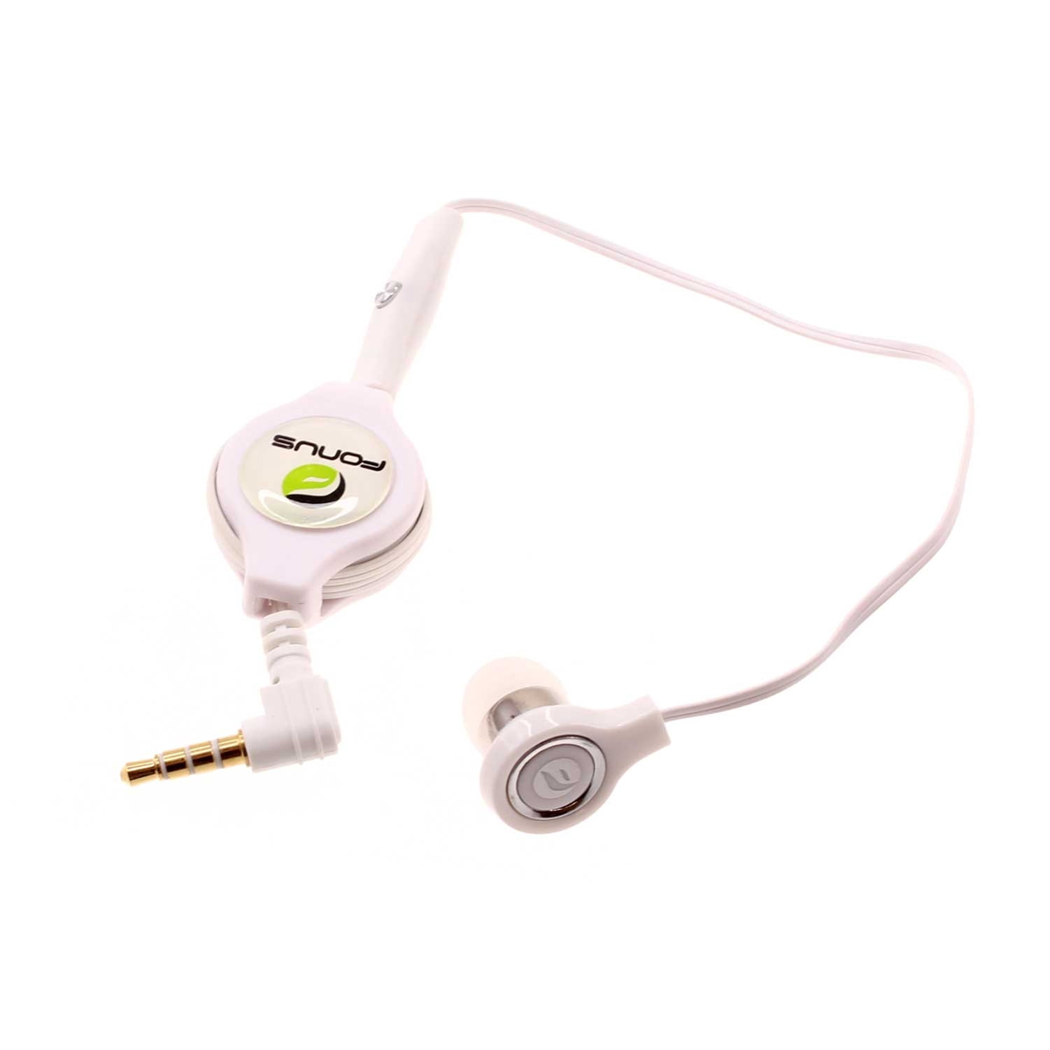 Retractable Mono Earphone for T-Mobile REVVL Tab - Headphone 3.5mm w ...