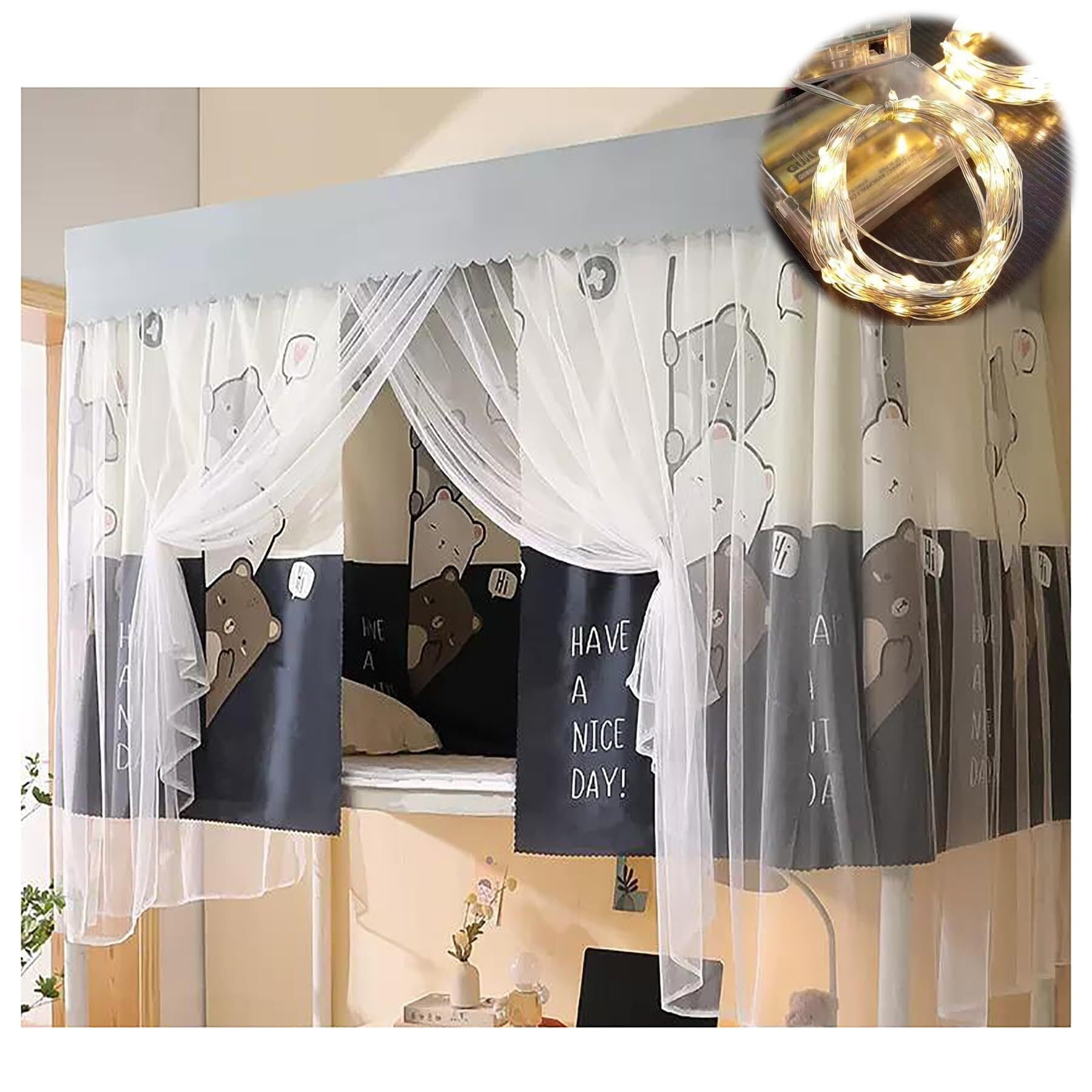 Retractable Mosquito Net Bed Frame Curtain Brackets Students Dormitory ...