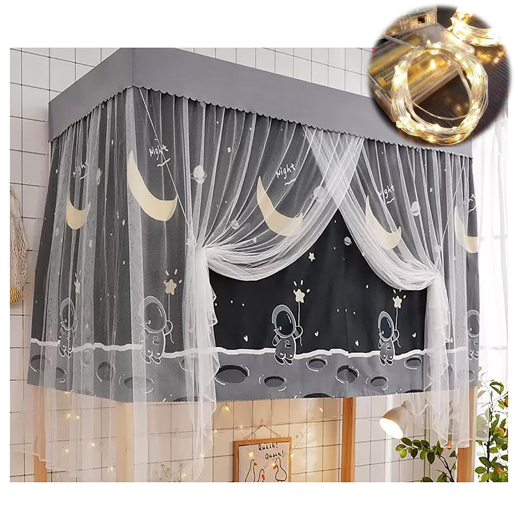 Retractable Mosquito Net Bed Frame Curtain Brackets Students Dormitory ...
