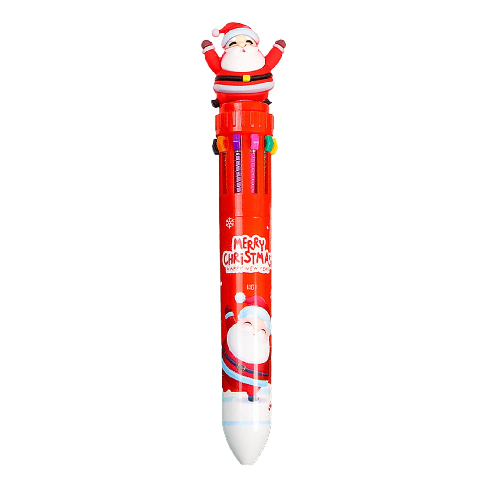 Retractable Multicolor Pen Christmas Ballpoint Pen for Student Calss ...