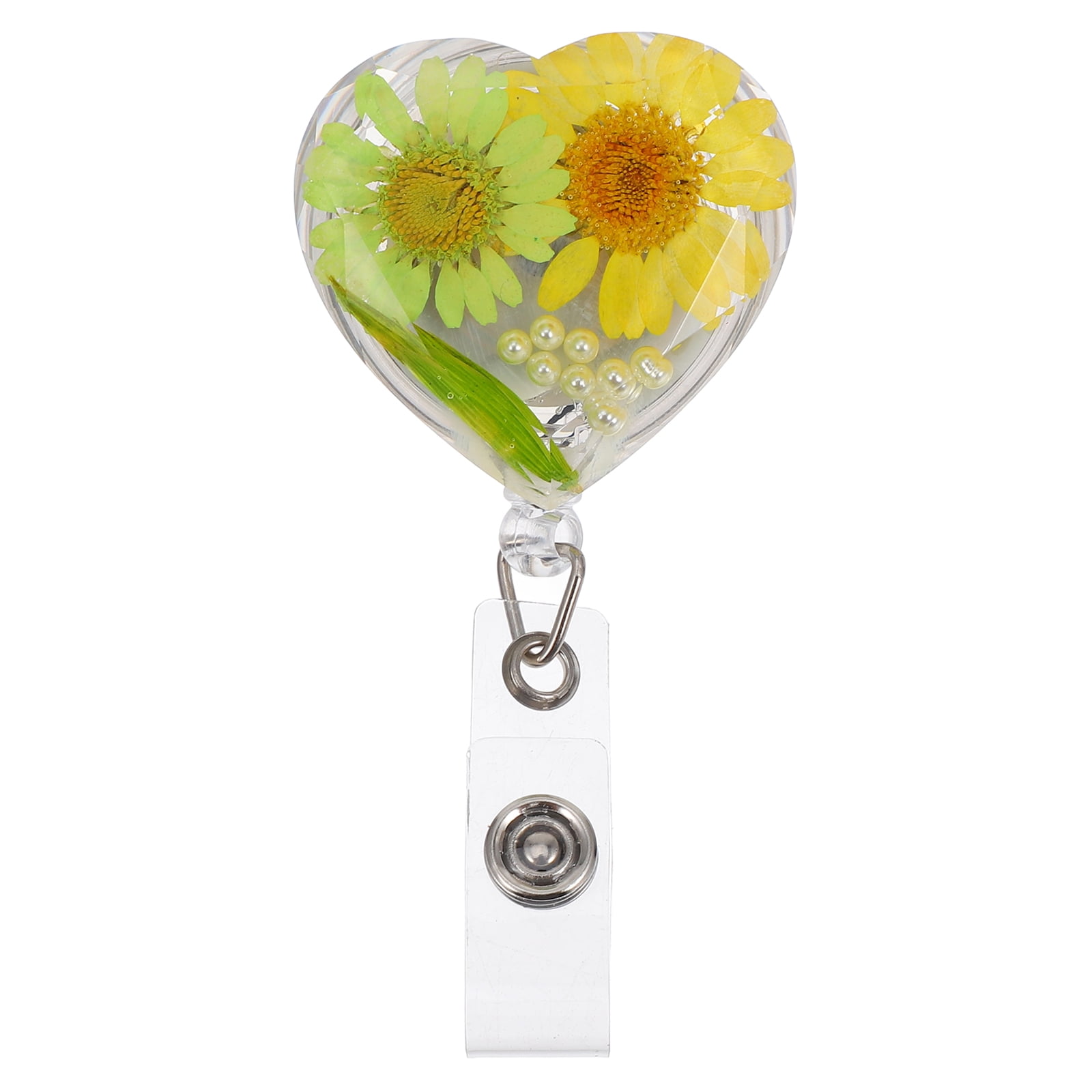 Retractable Nurse Badge Reel Heart-Shaped Badge Holder Heavy Duty ...