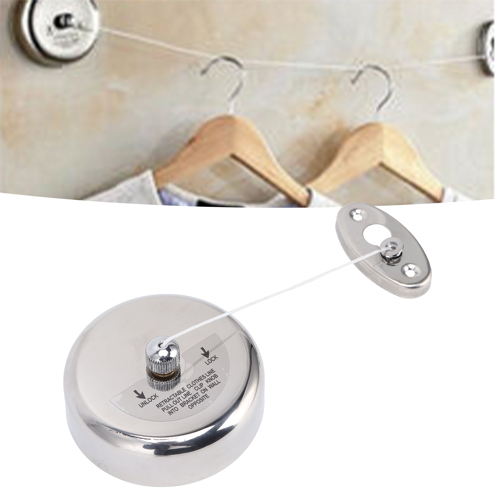 Retractable Nylon Cord , 304 Stainless Steel Clothes Line Dryer with ...