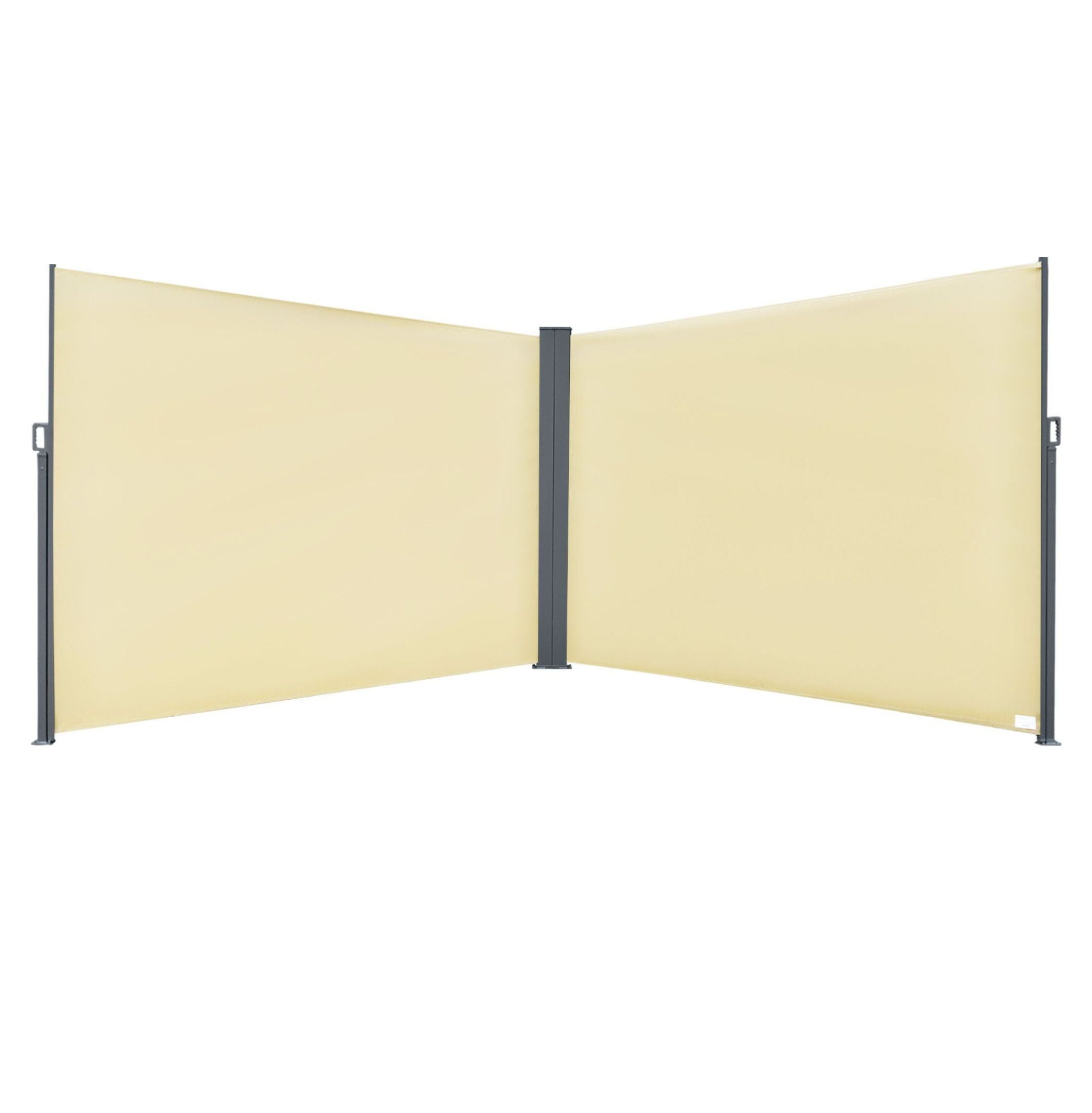 Retractable Patio Awning, Double Side Privacy Screen Fence, Outdoor Sun ...