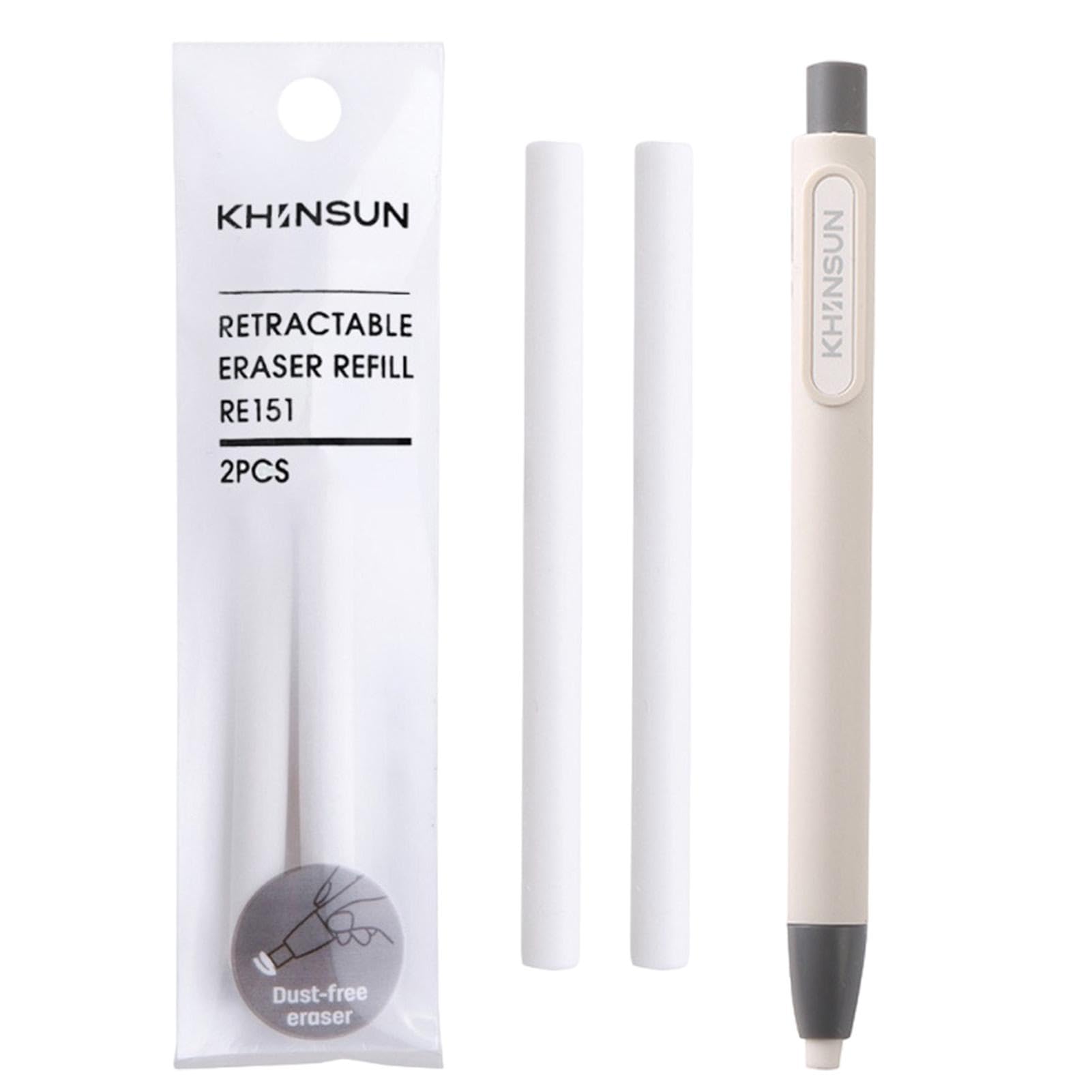 Retractable Pen Shape Erasers, Eraser for Pencil Writing Easy to Hold ...