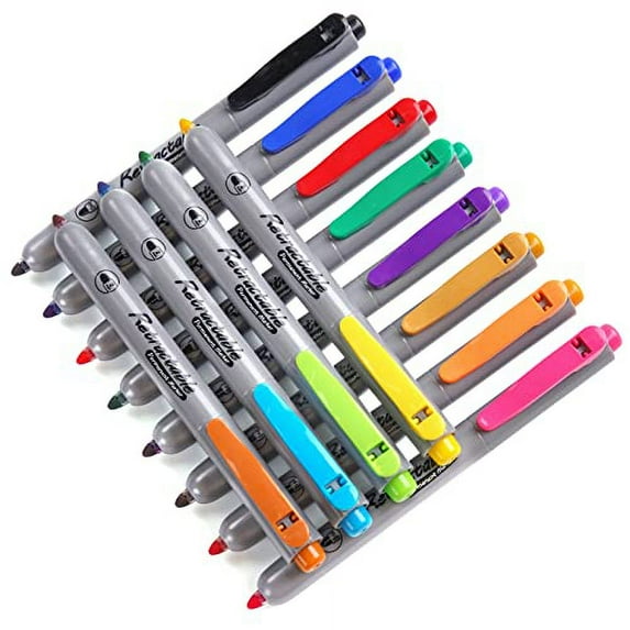 Retractable Permanent Markers Assorted : Fine Point Marker Pen,12 Count ...