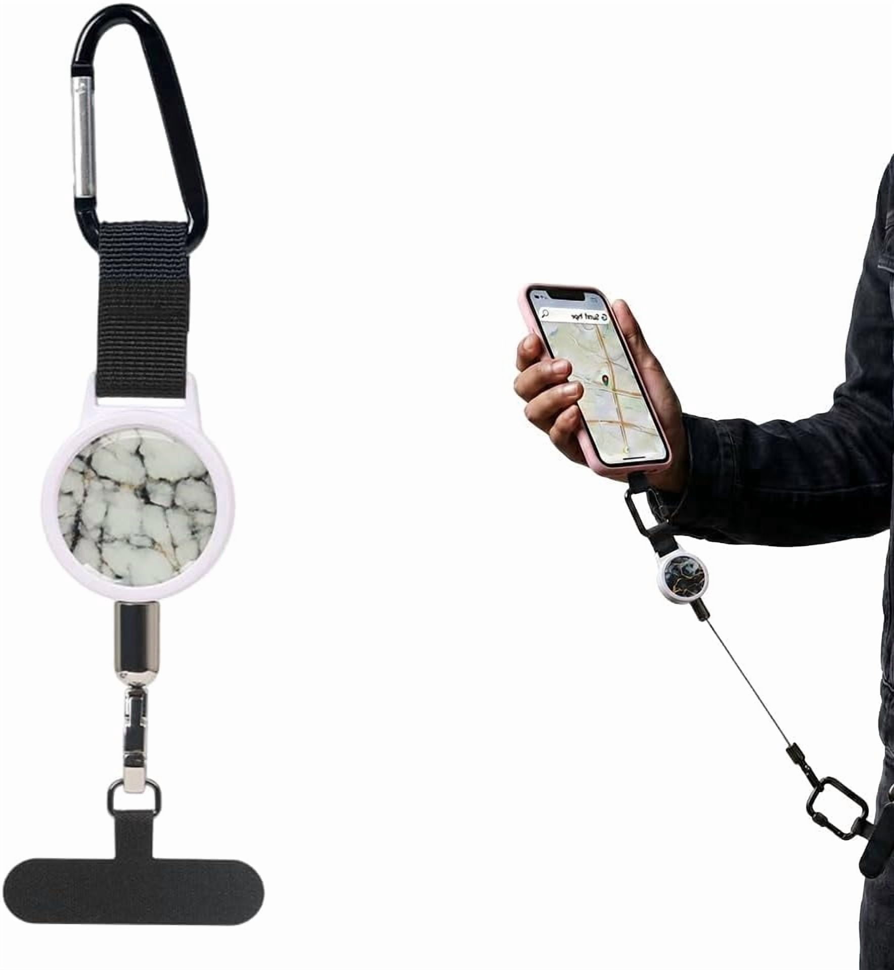 Retractable Phone Lanyard, Anti‑Lost Neck Strap with Carabiner ...