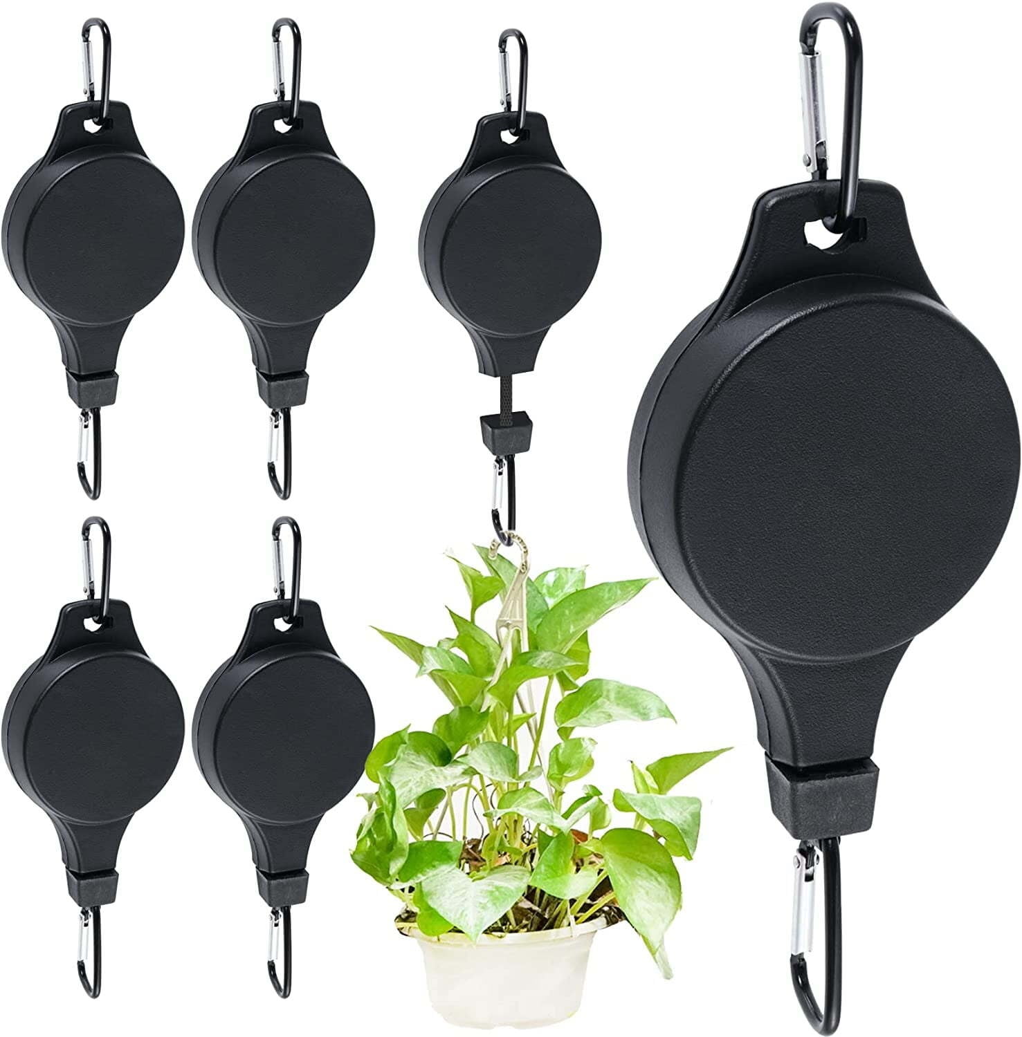Retractable Plant Hanger, Hanging Planters Flower Basket Hook,Plant ...