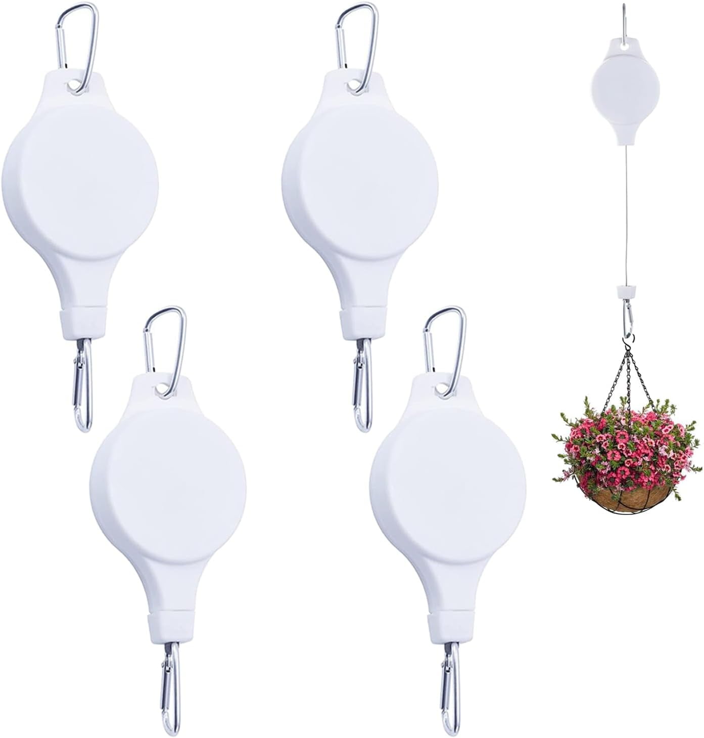 Retractable Plant Hanger Pull Down,Plant Pulleys for Hanging Plants ...